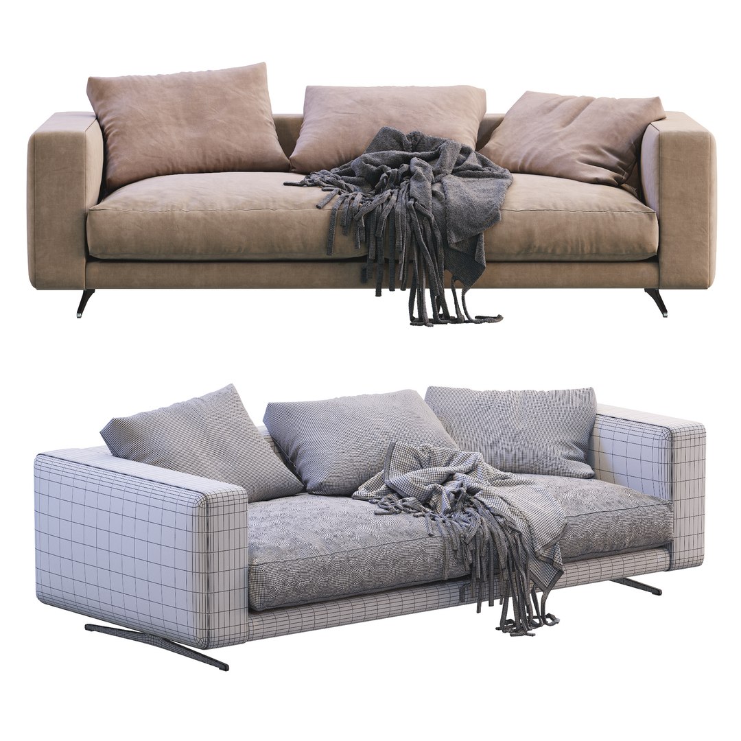 3D Flexform sofa CAMPIELLO model - TurboSquid 1736025