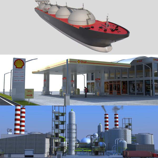 3D oil field model - TurboSquid 1379893