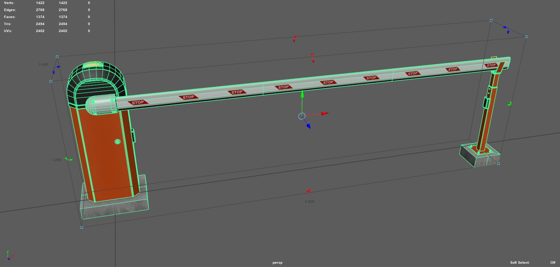 3D Pbr Automatic Traffic Barrier - TurboSquid 1514531