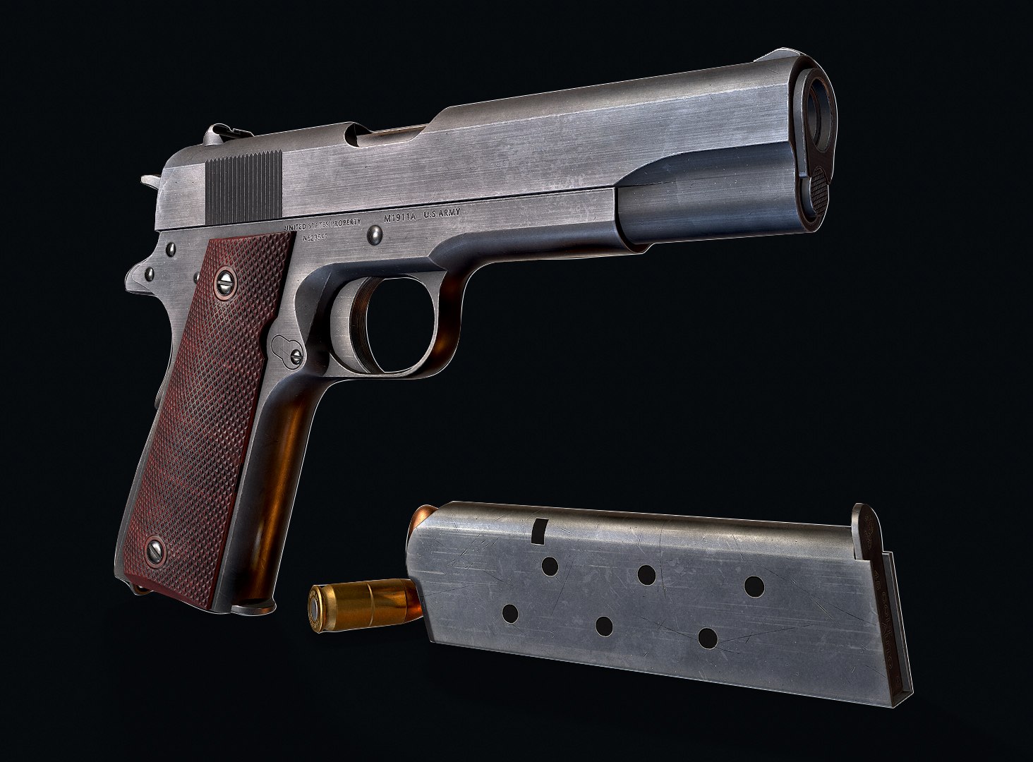 Colt M1911 3D Model - TurboSquid 1581086