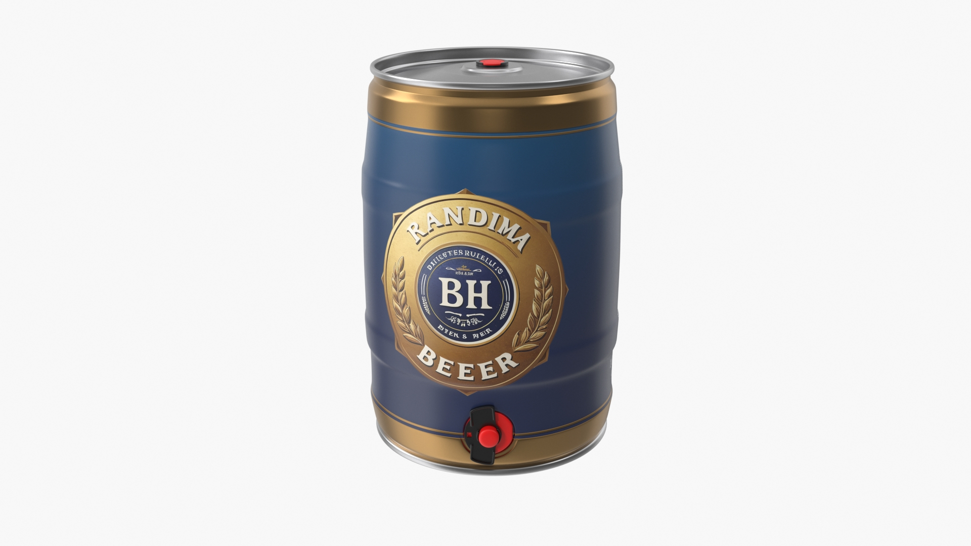 3D Metal Beer Keg With Logo - TurboSquid 2302711