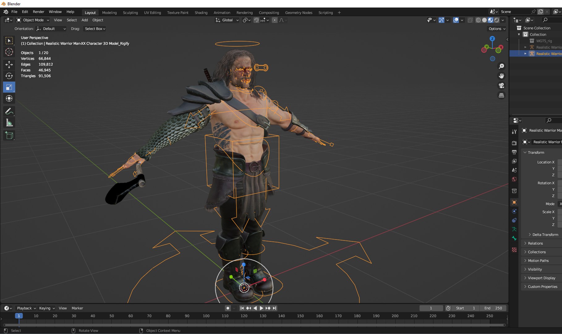 3D Realistic Warrior Man-XX Character model - TurboSquid 2105423