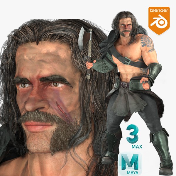 Realistic Warrior Man-XX Character 3D Model 3D 모델 - TurboSquid 2105423