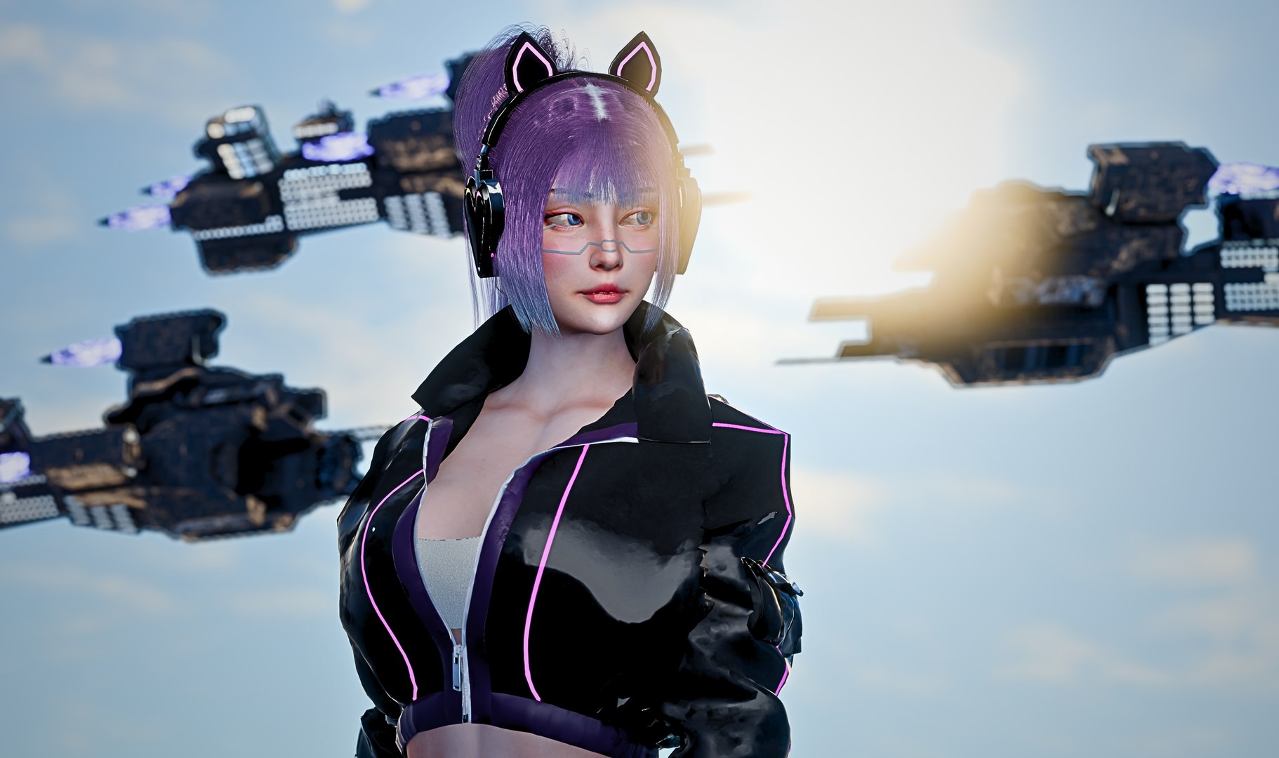 3D Cyber Girl - Game Ready - TurboSquid 2160745