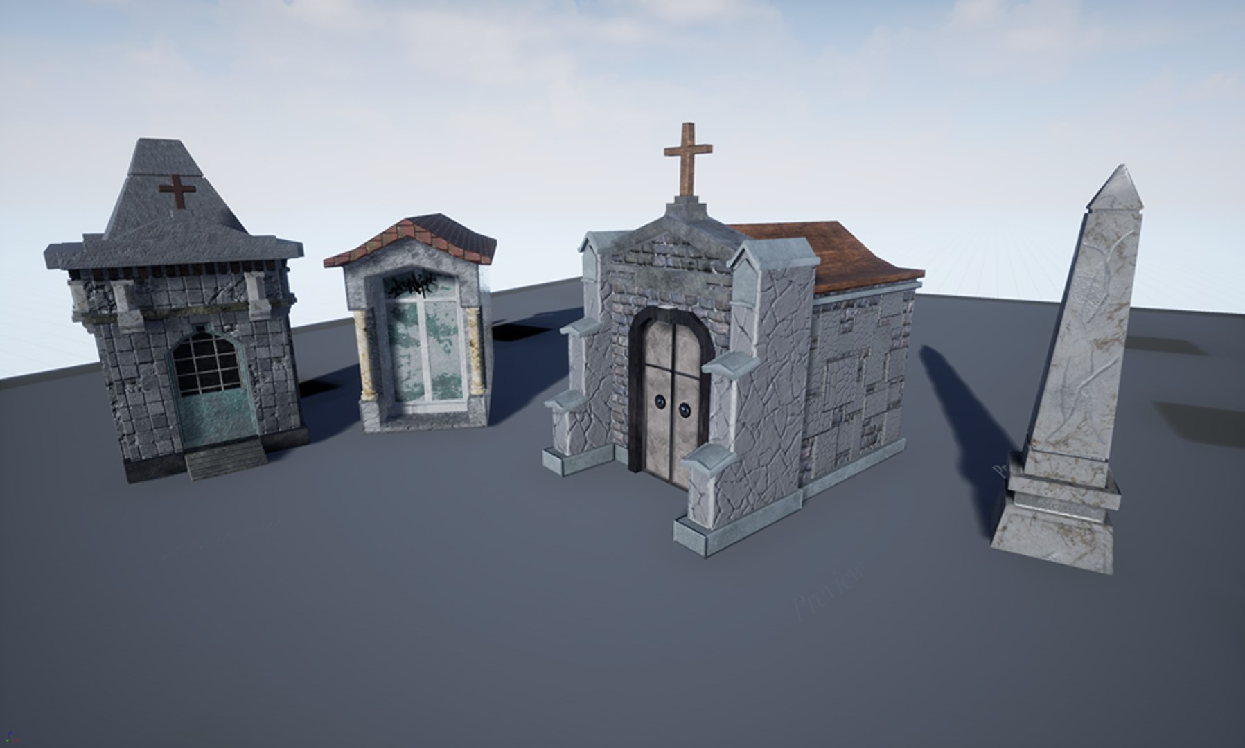 Graveyard Pack 3D Model - TurboSquid 1393382