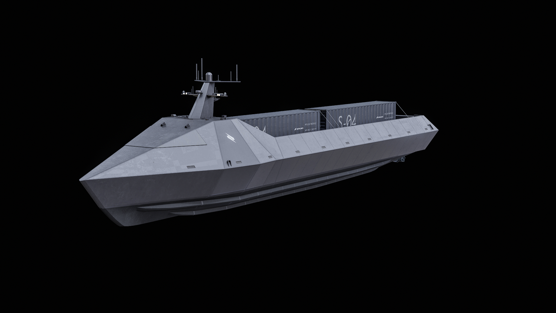 Marauder Saronic - Unmanned Robotic Autonomous Surface Vessel PBR Model ...