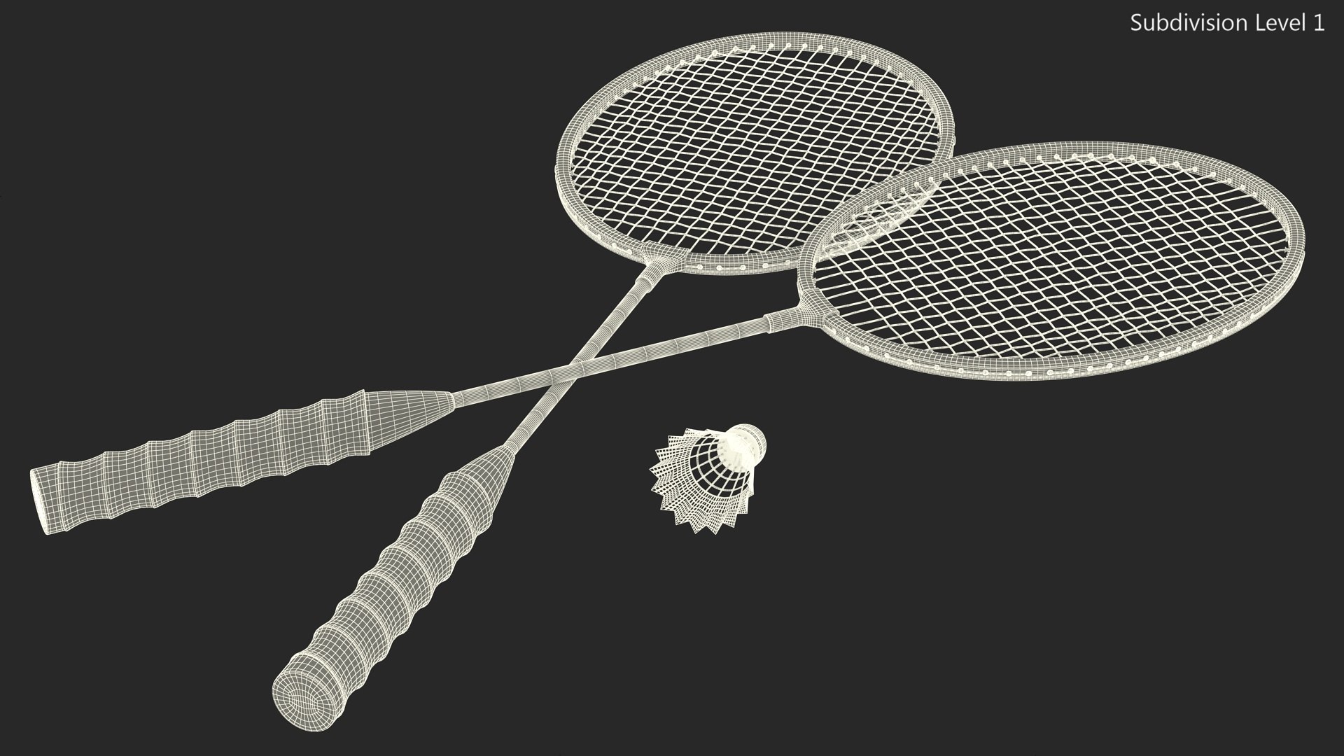 3D Classic Badminton Rackets with Plastic Shuttlecock Green ...