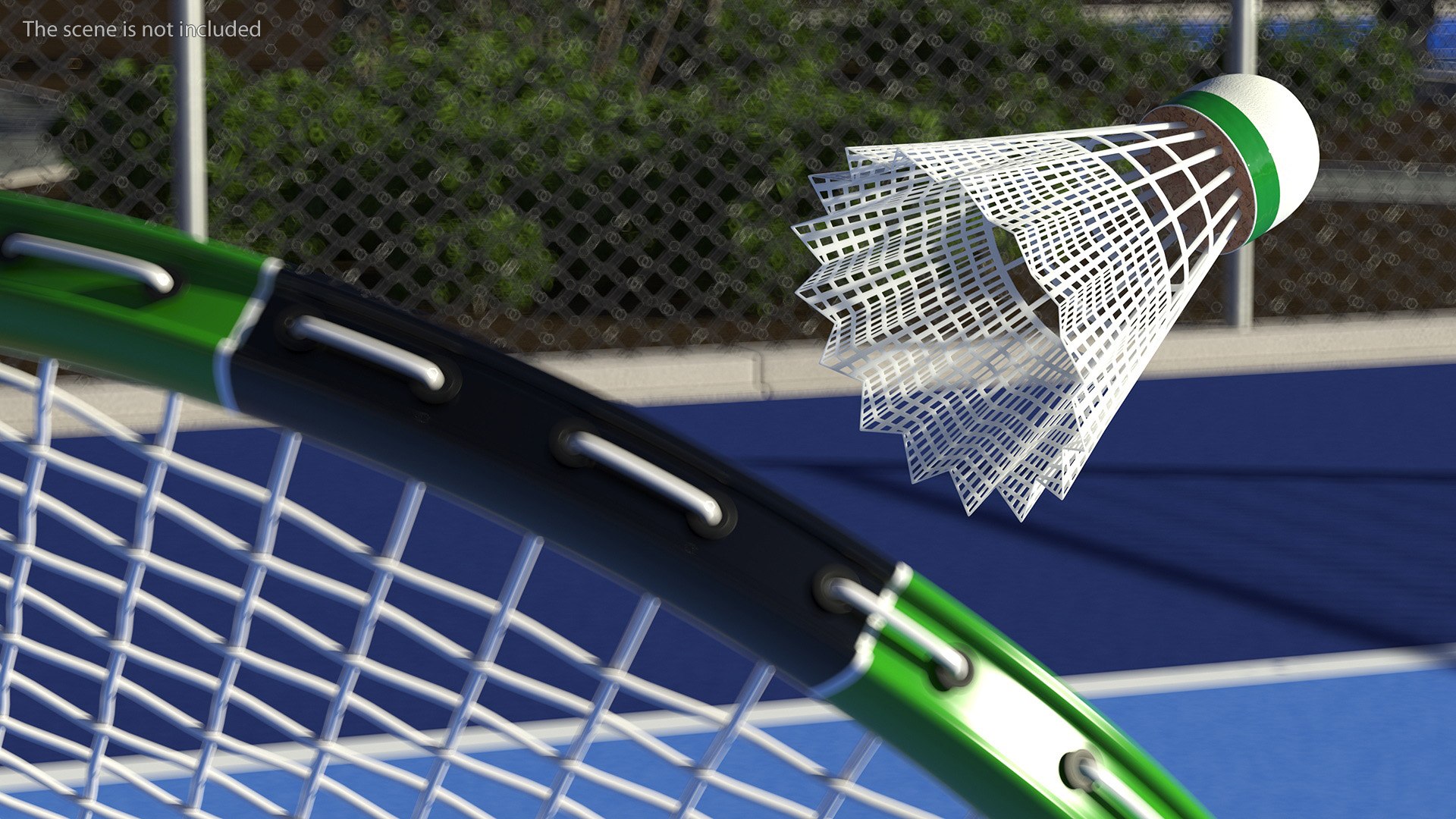 3D Classic Badminton Rackets with Plastic Shuttlecock Green ...