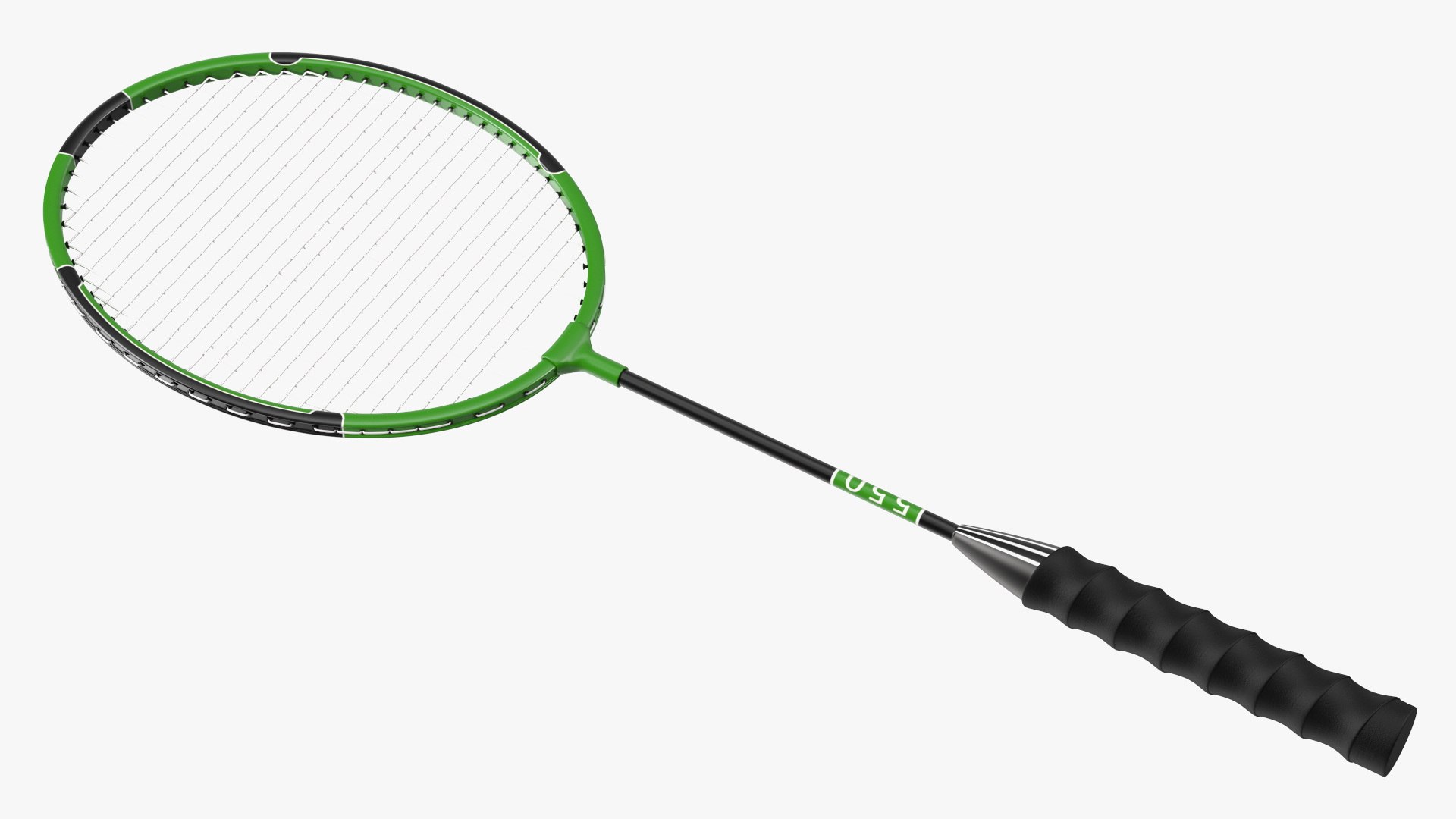 3D Classic Badminton Rackets with Plastic Shuttlecock Green ...
