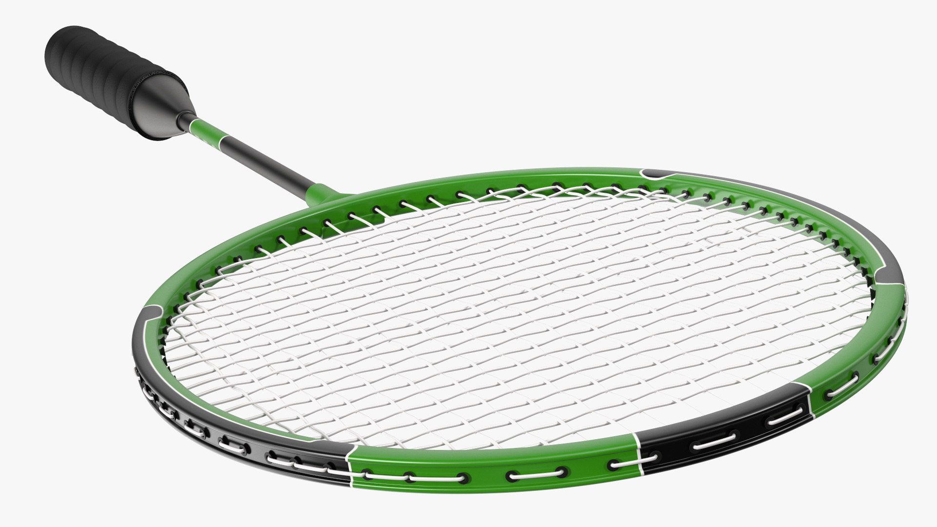 3D Classic Badminton Rackets with Plastic Shuttlecock Green ...