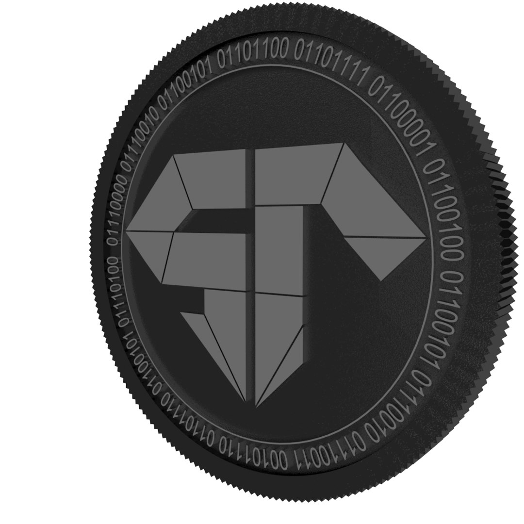 Supertron Black Coin Model - TurboSquid 1627182