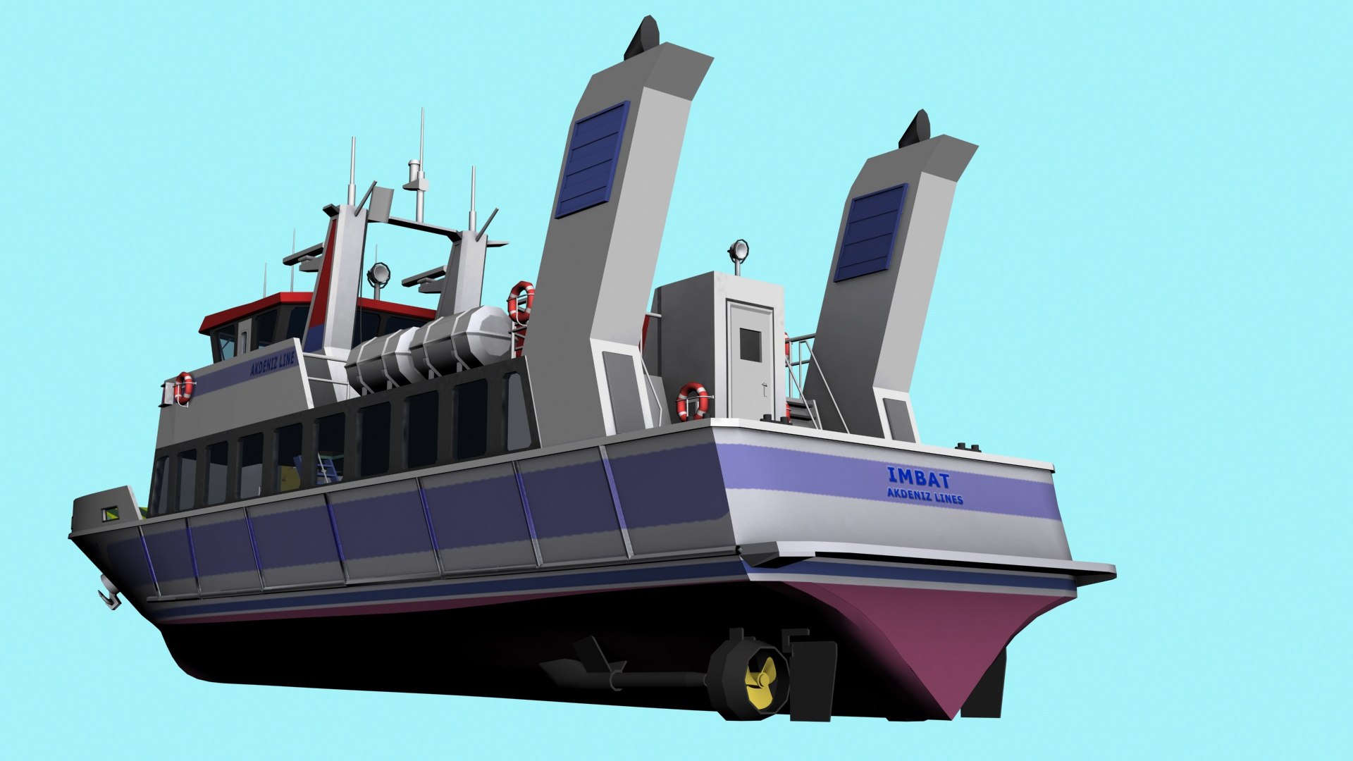 Ferry Ship Boat 3D - TurboSquid 1665895