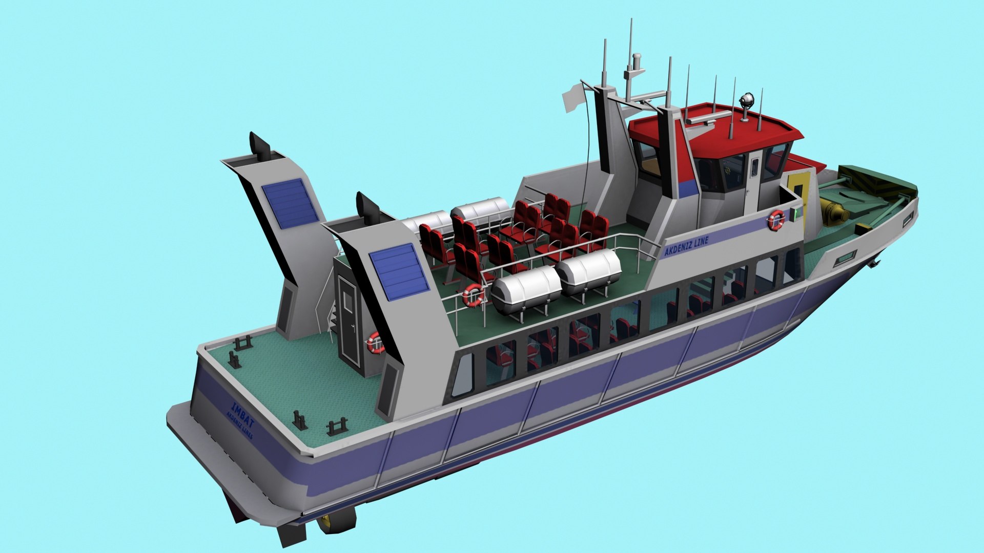 Ferry Ship Boat 3D - TurboSquid 1665895