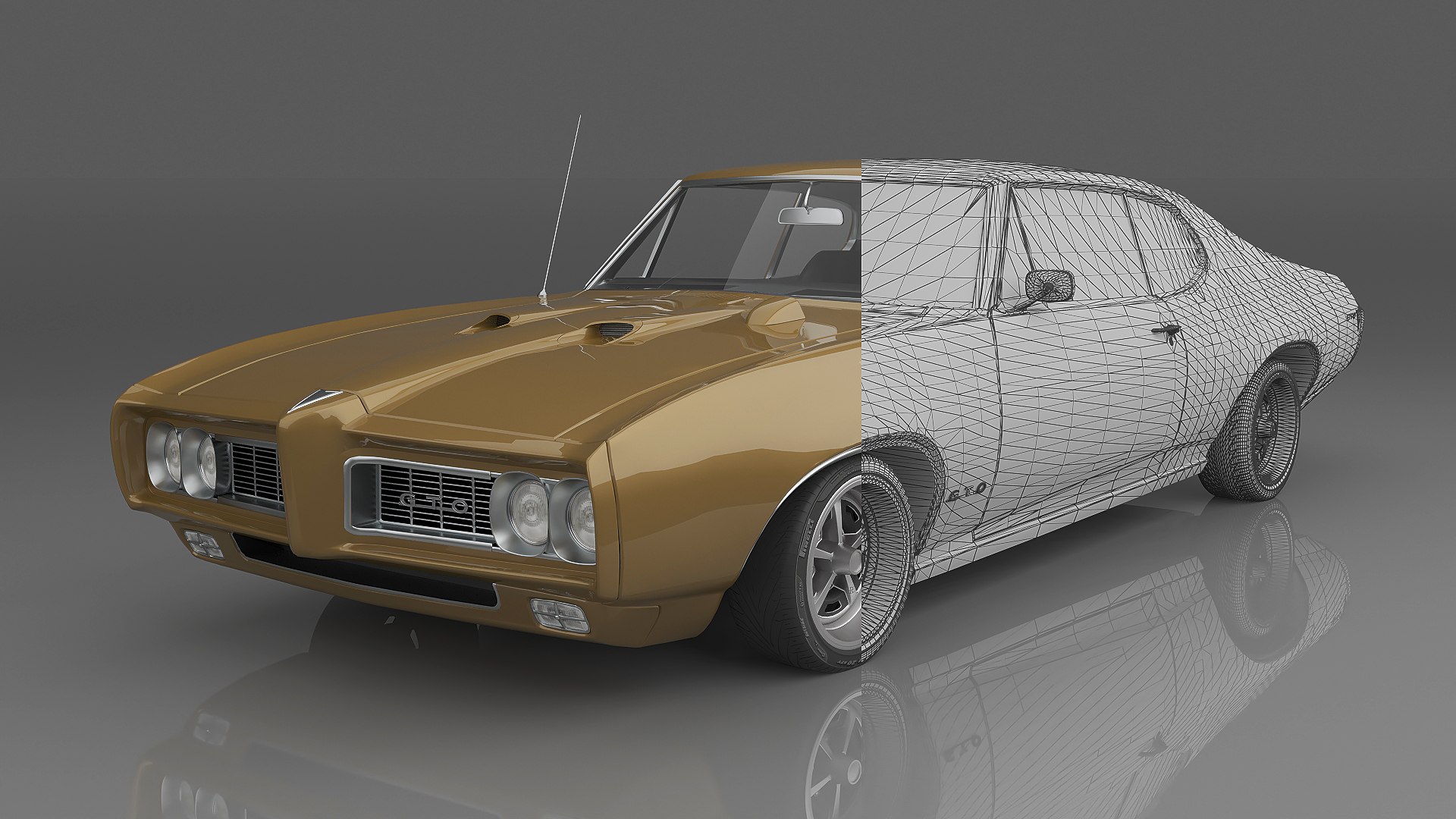 1968 Pontiac GTO Hardtop Model - TurboSquid 2344821