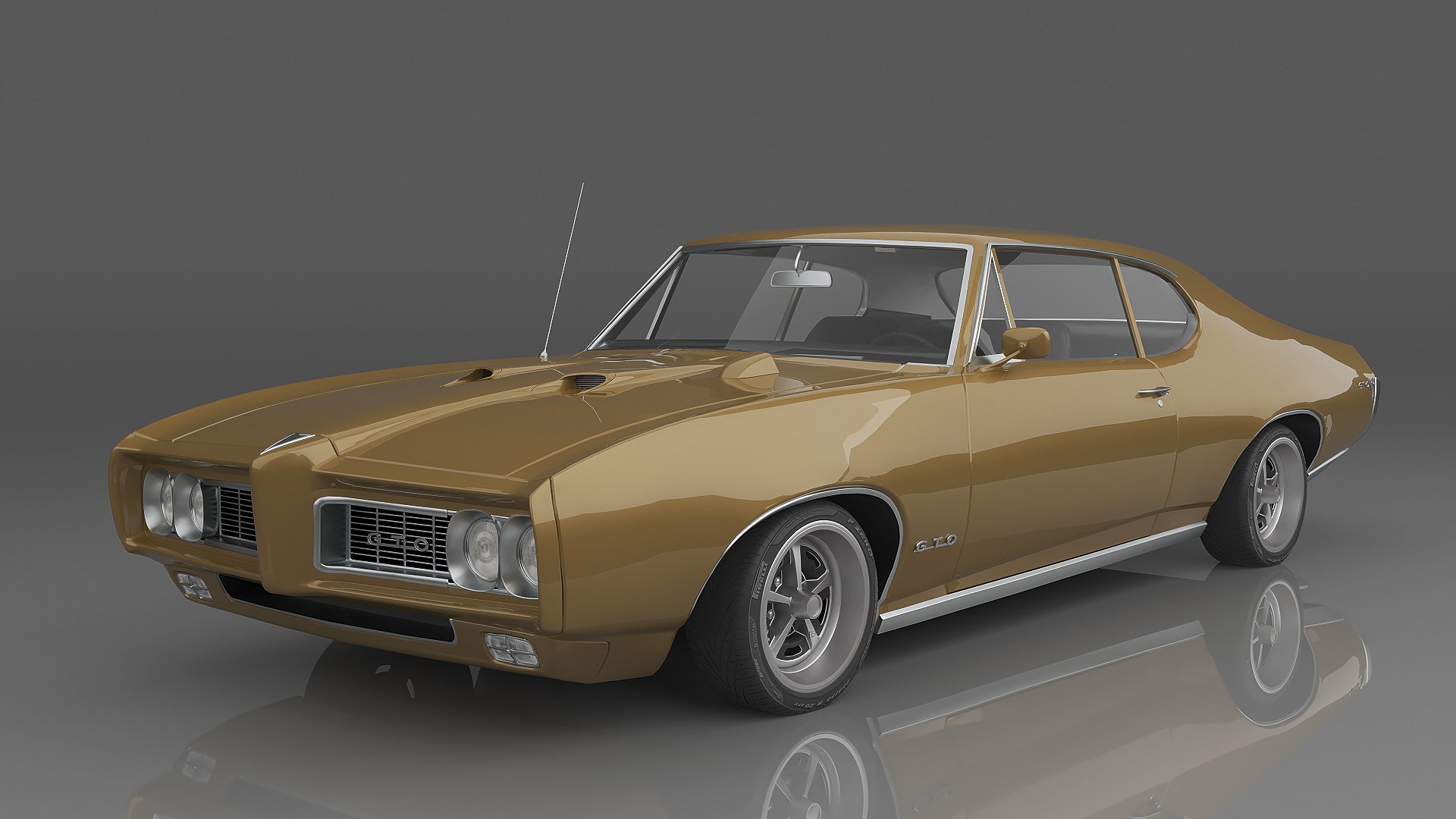 1968 Pontiac GTO Hardtop Model - TurboSquid 2344821