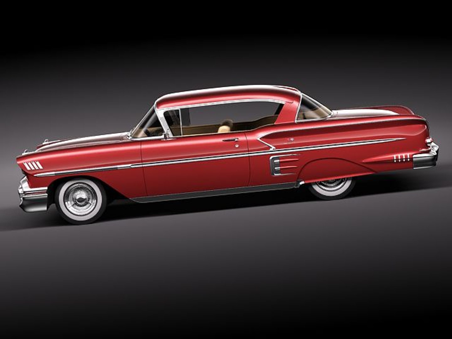 chevrolet impala 1958 58 3d max