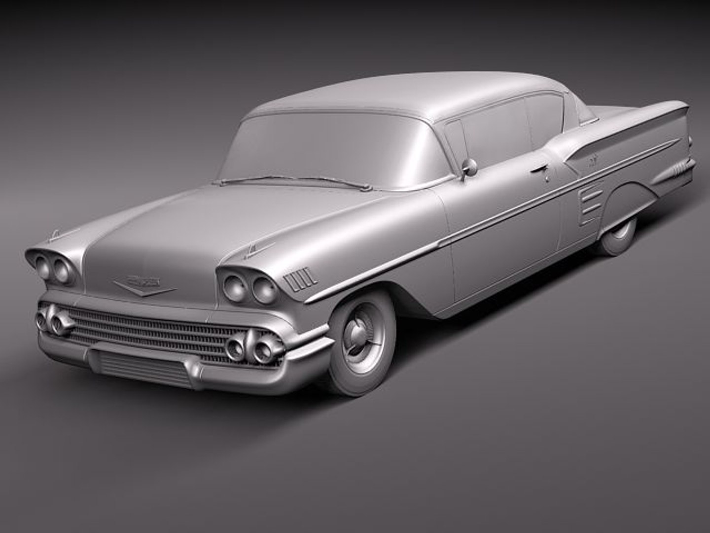 chevrolet impala 1958 58 3d max