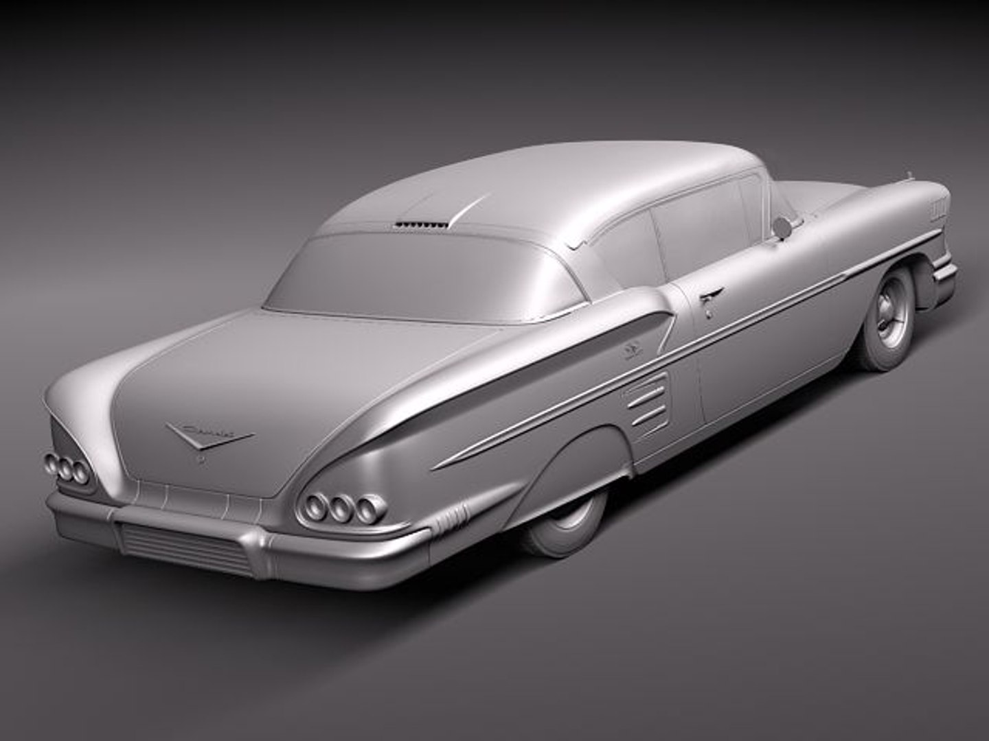 chevrolet impala 1958 58 3d max