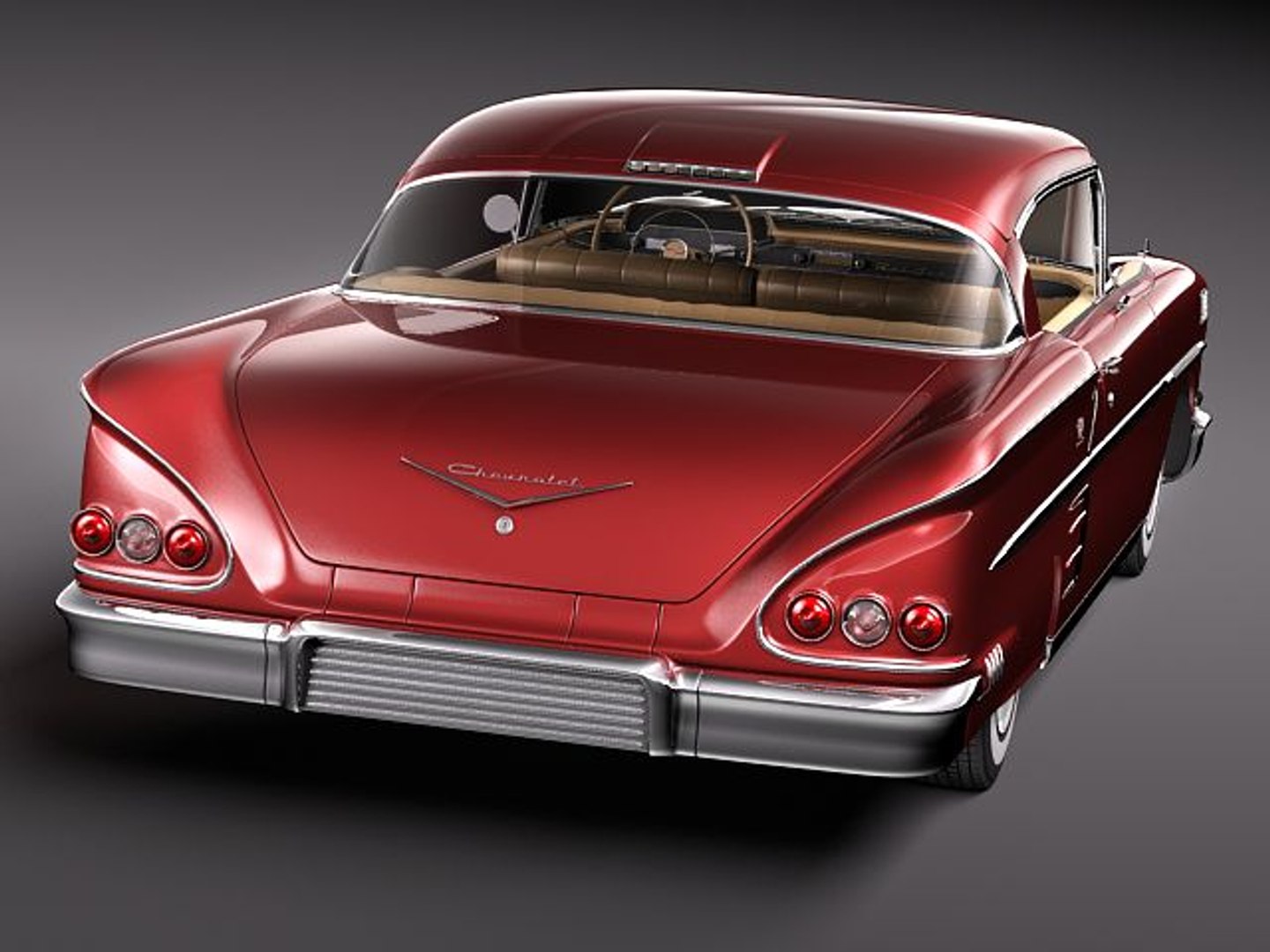 chevrolet impala 1958 58 3d max