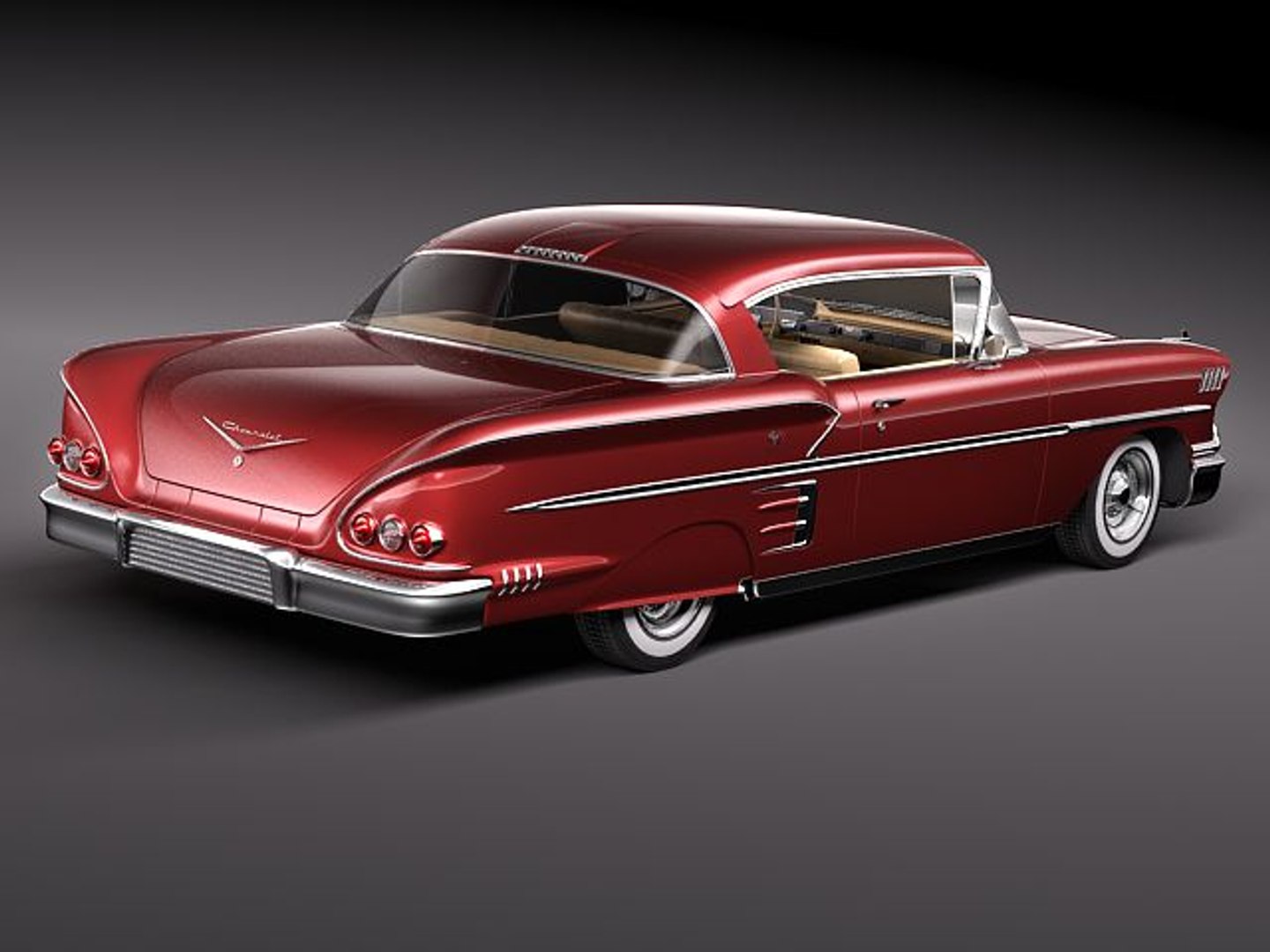 chevrolet impala 1958 58 3d max