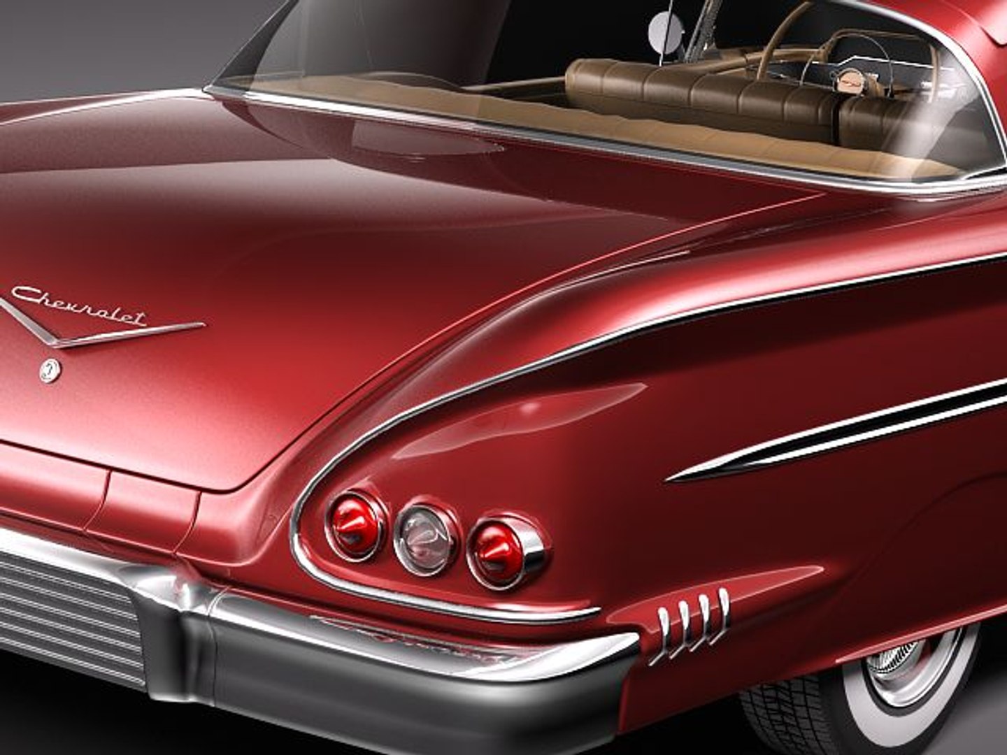 chevrolet impala 1958 58 3d max