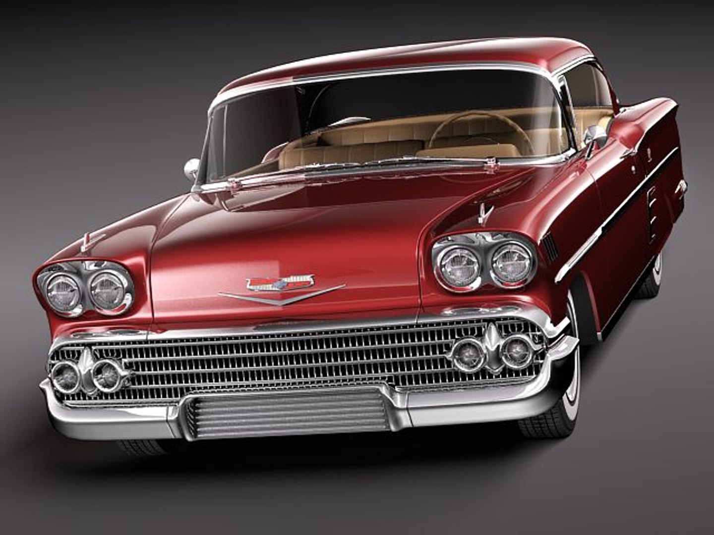 chevrolet impala 1958 58 3d max