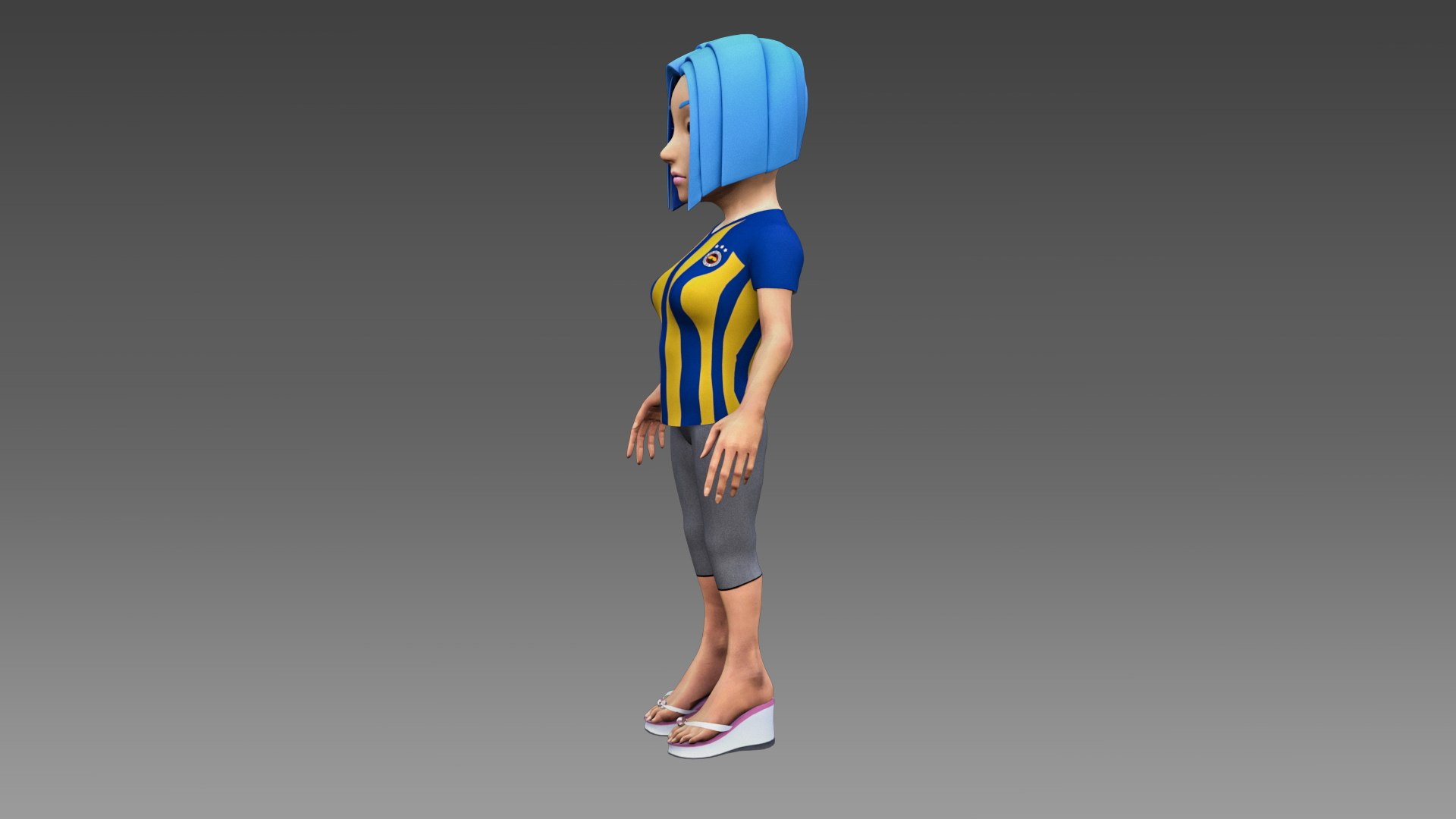 Realtime Ready Low Poly Girl Character Model - TurboSquid 1950022