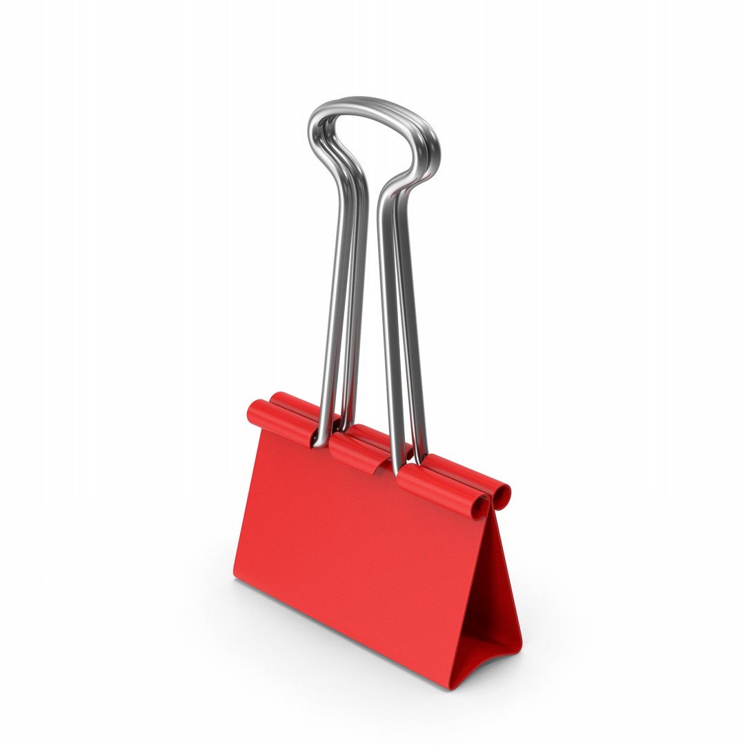 3D Red Binder Clip Model - TurboSquid 2106997