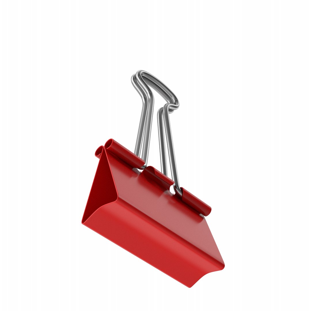 3D Red Binder Clip Model - TurboSquid 2106997