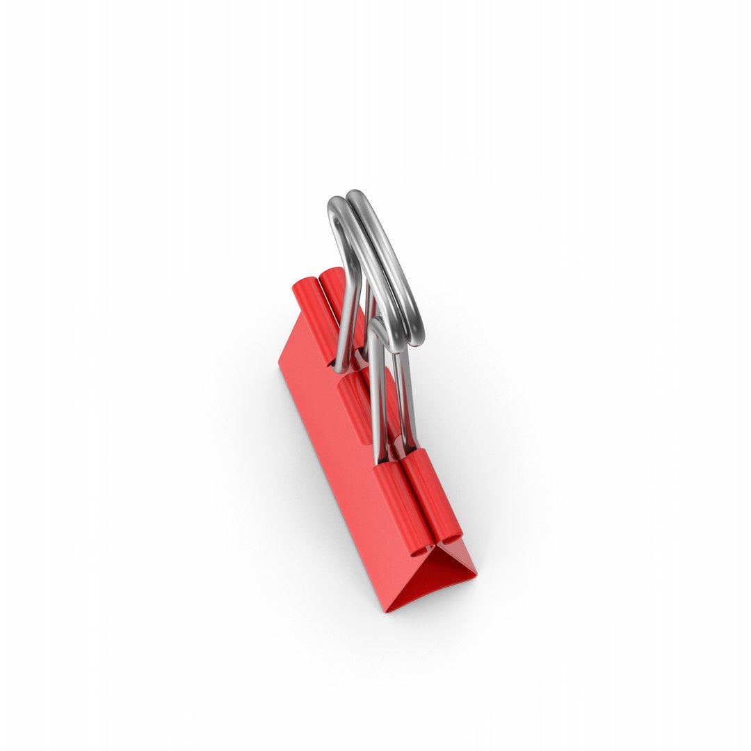 3D Red Binder Clip Model - TurboSquid 2106997