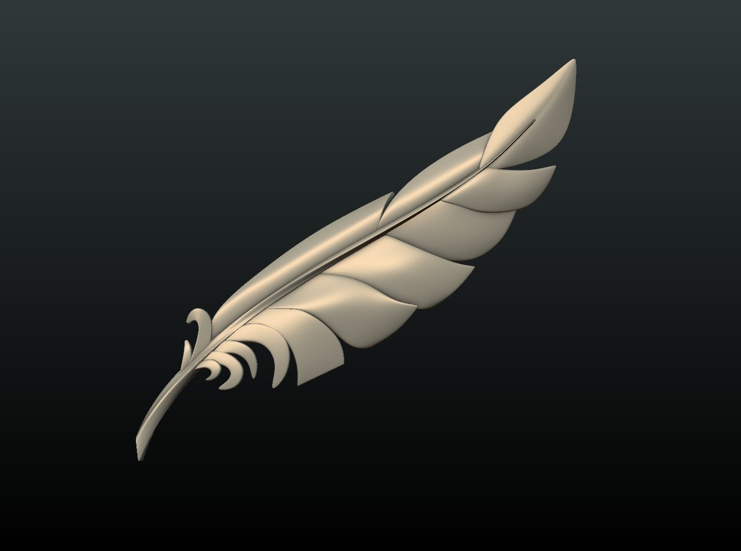 Print Ready Feather Model - TurboSquid 1311655