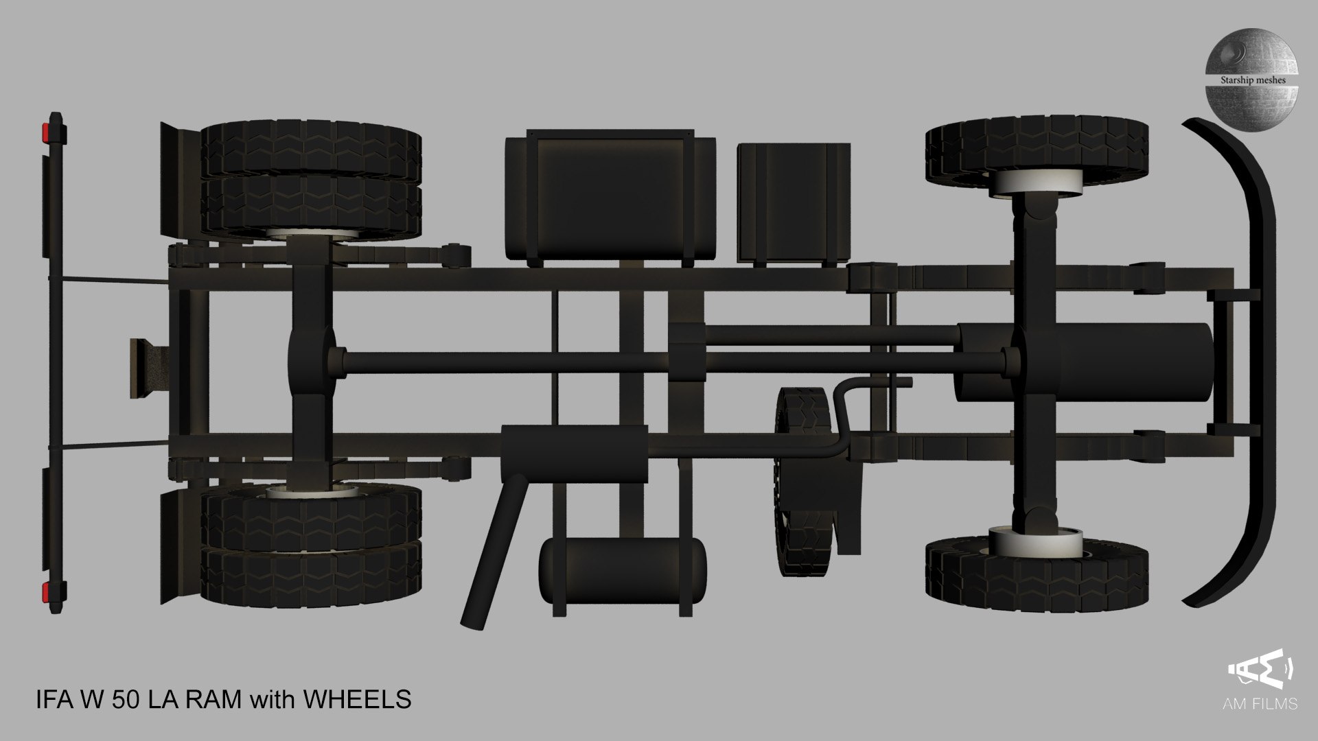 IFA Truck Ram With Wheels 3D Model - TurboSquid 1771703