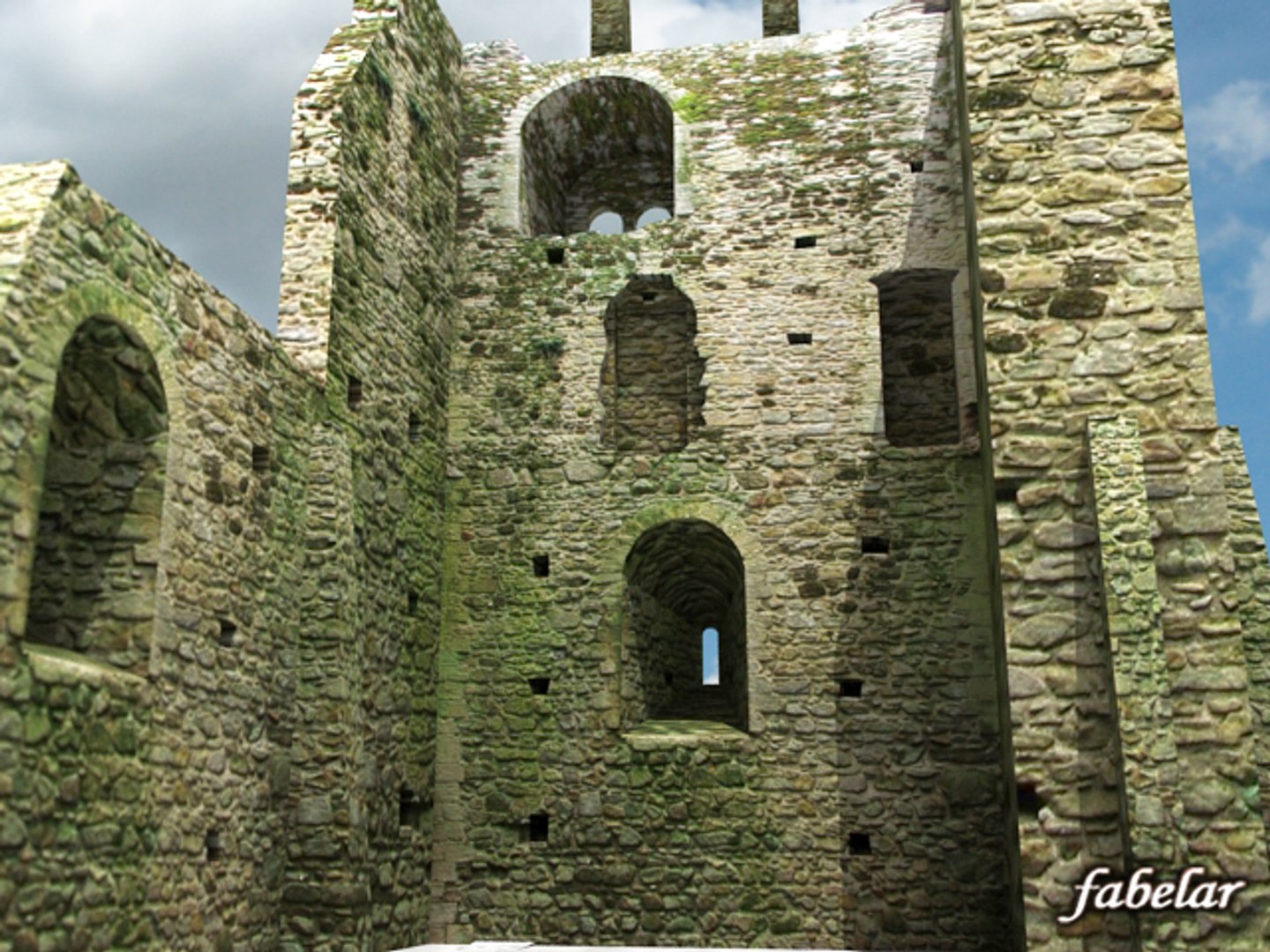 3d model castle ruins