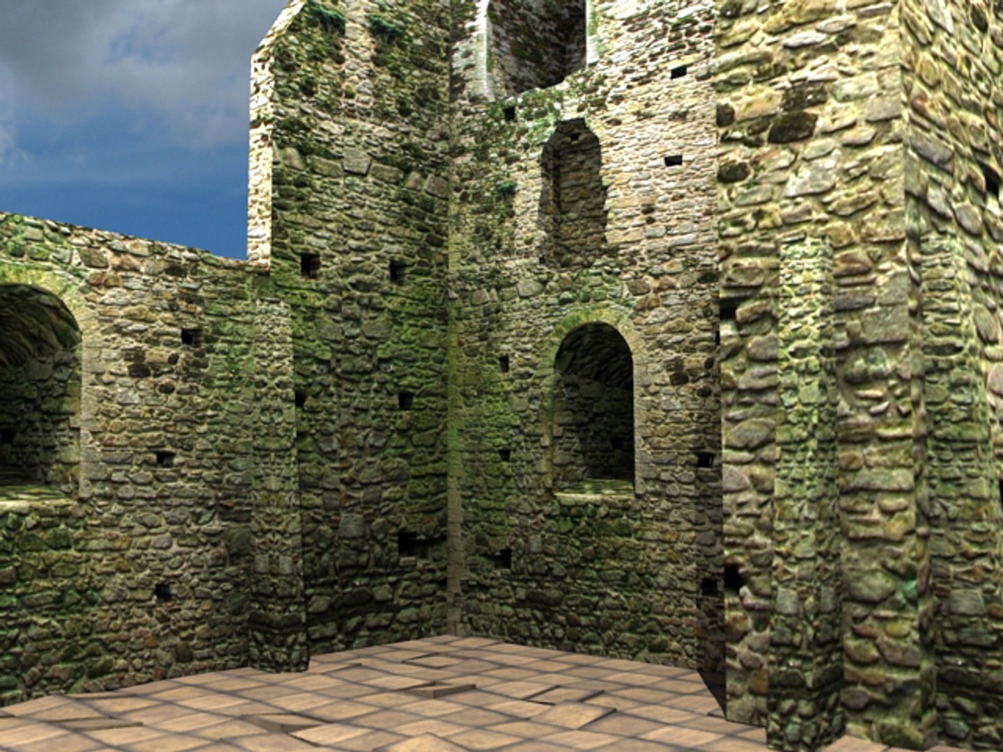 3d model castle ruins
