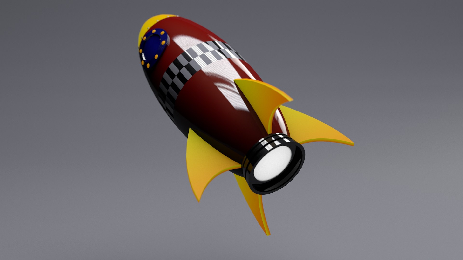 Toy Rocket Cartoon Version Model - TurboSquid 1574405