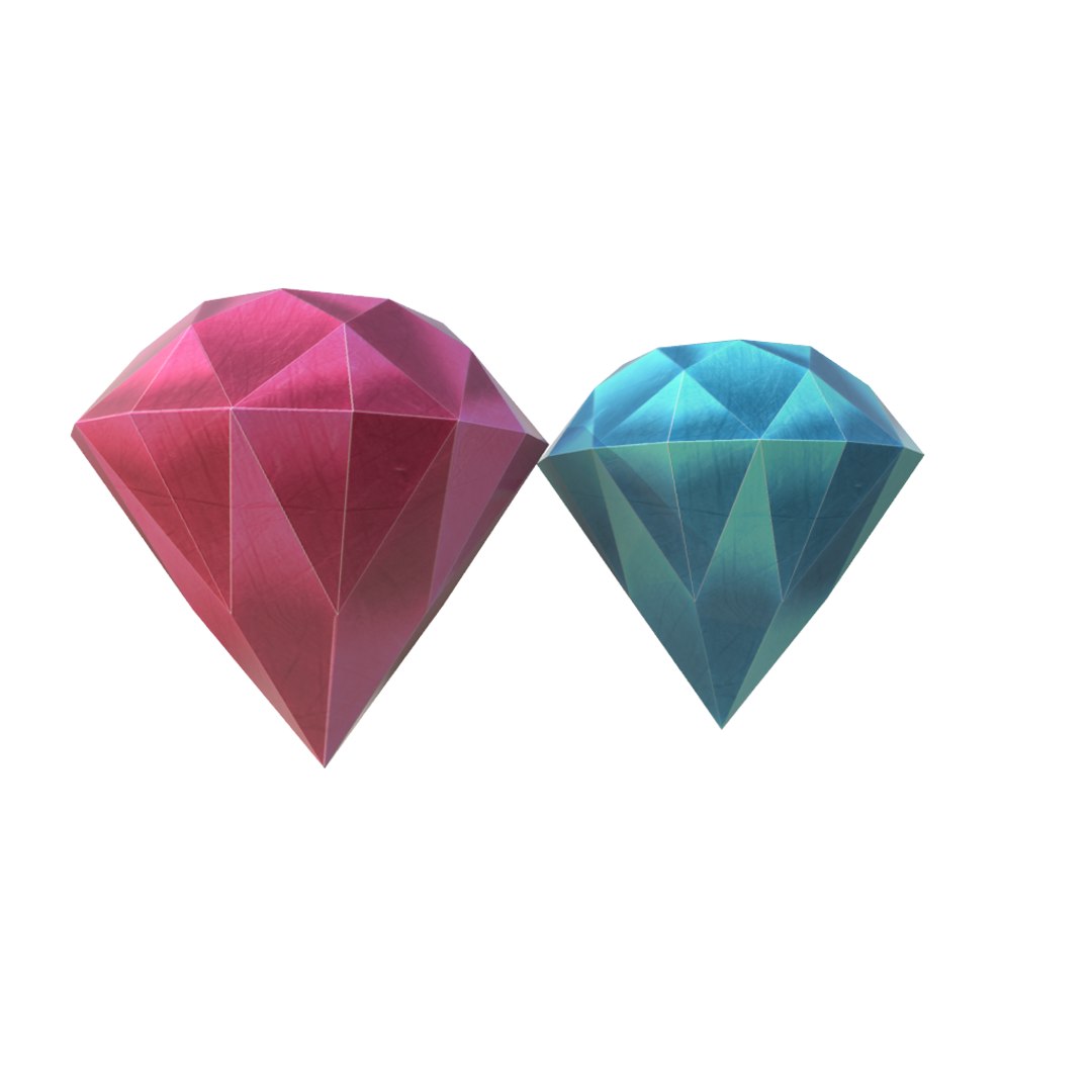 stylized cartoon gem 3d max