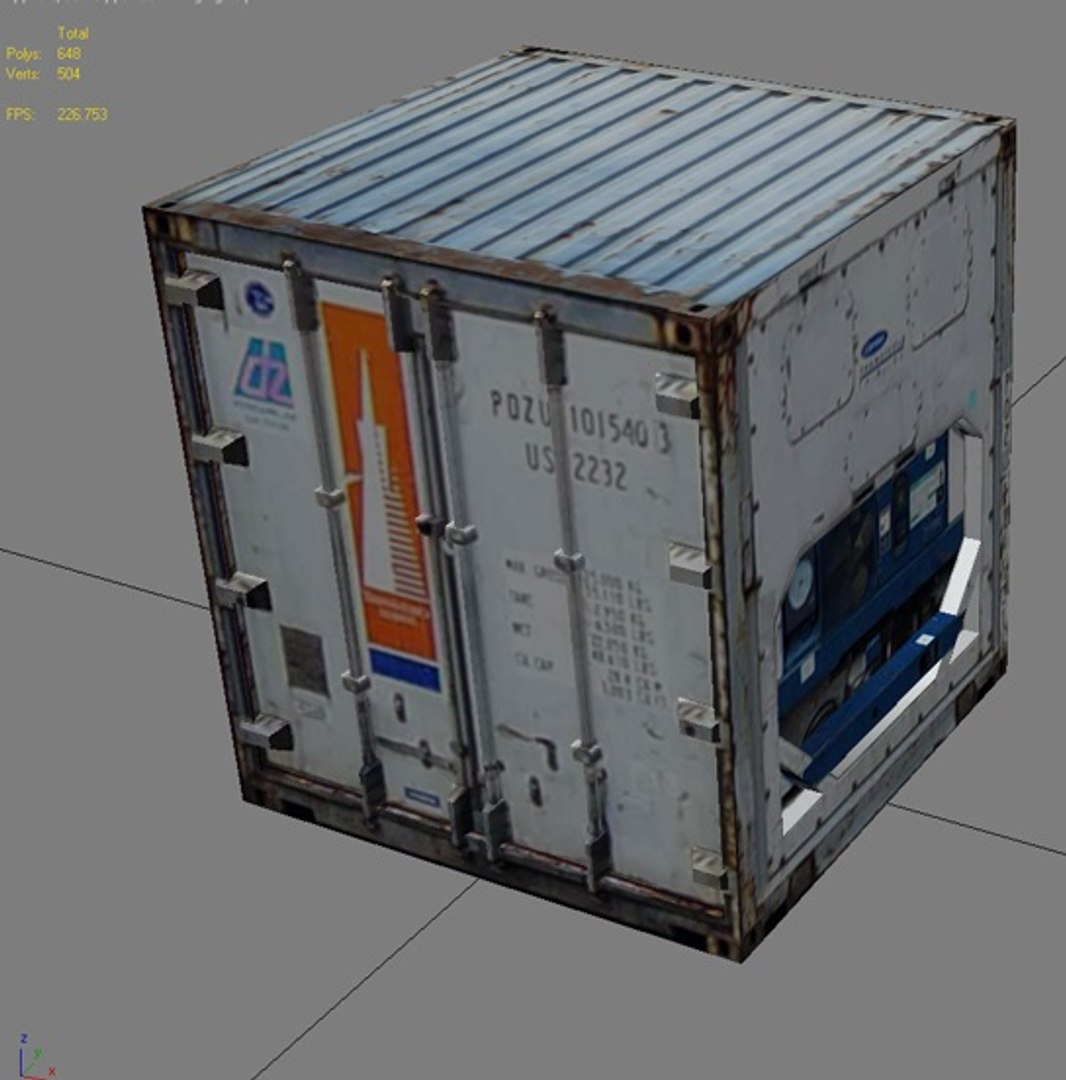 3d white industrial container