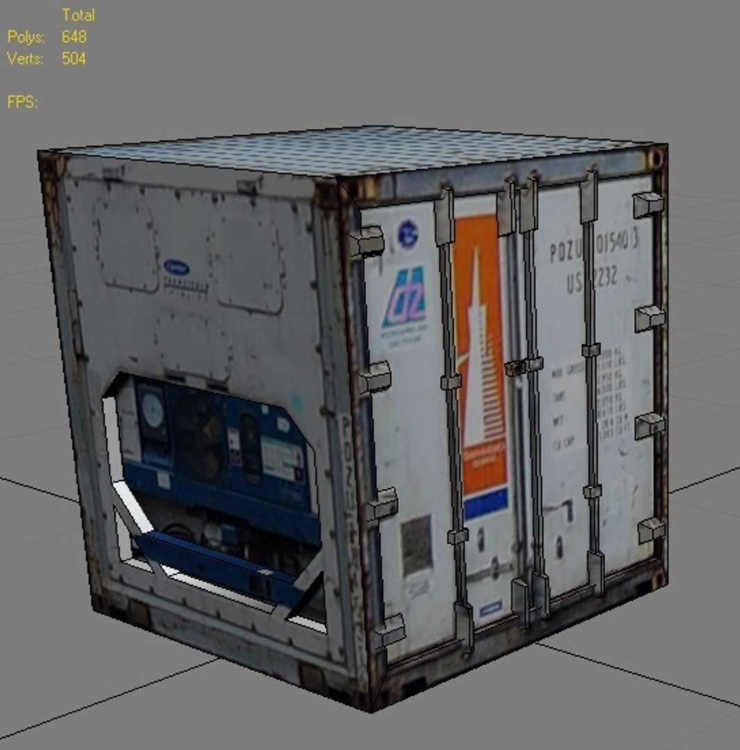3d white industrial container