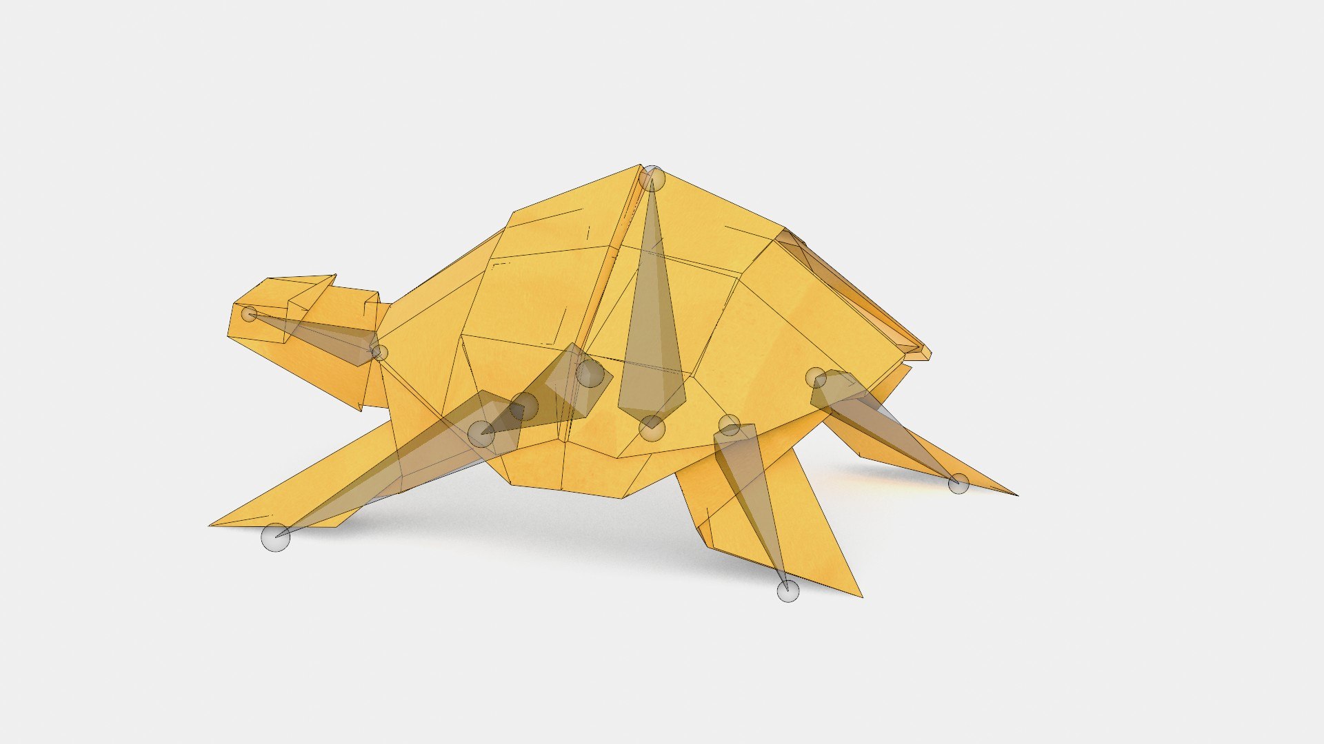 Origami Tortoise 3D Model - TurboSquid 2325049