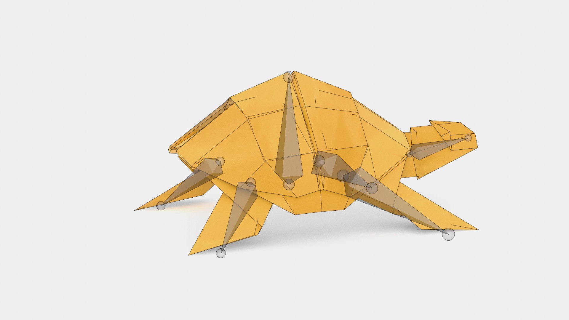 Origami Tortoise 3D Model - TurboSquid 2325049
