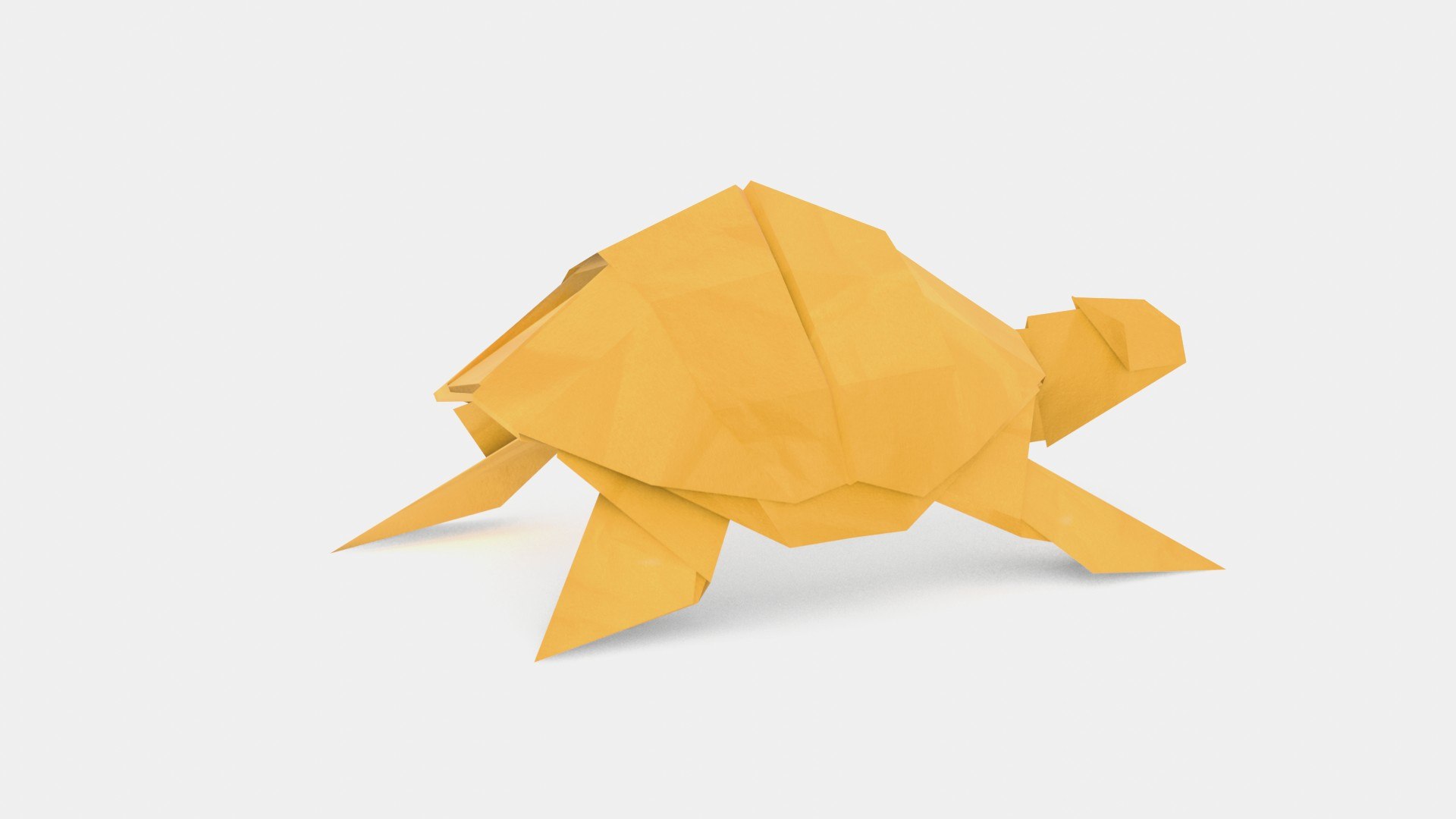 Origami Tortoise 3D Model - TurboSquid 2325049