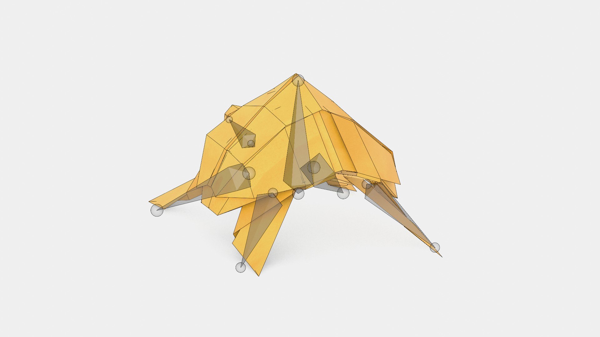Origami Tortoise 3D Model - TurboSquid 2325049