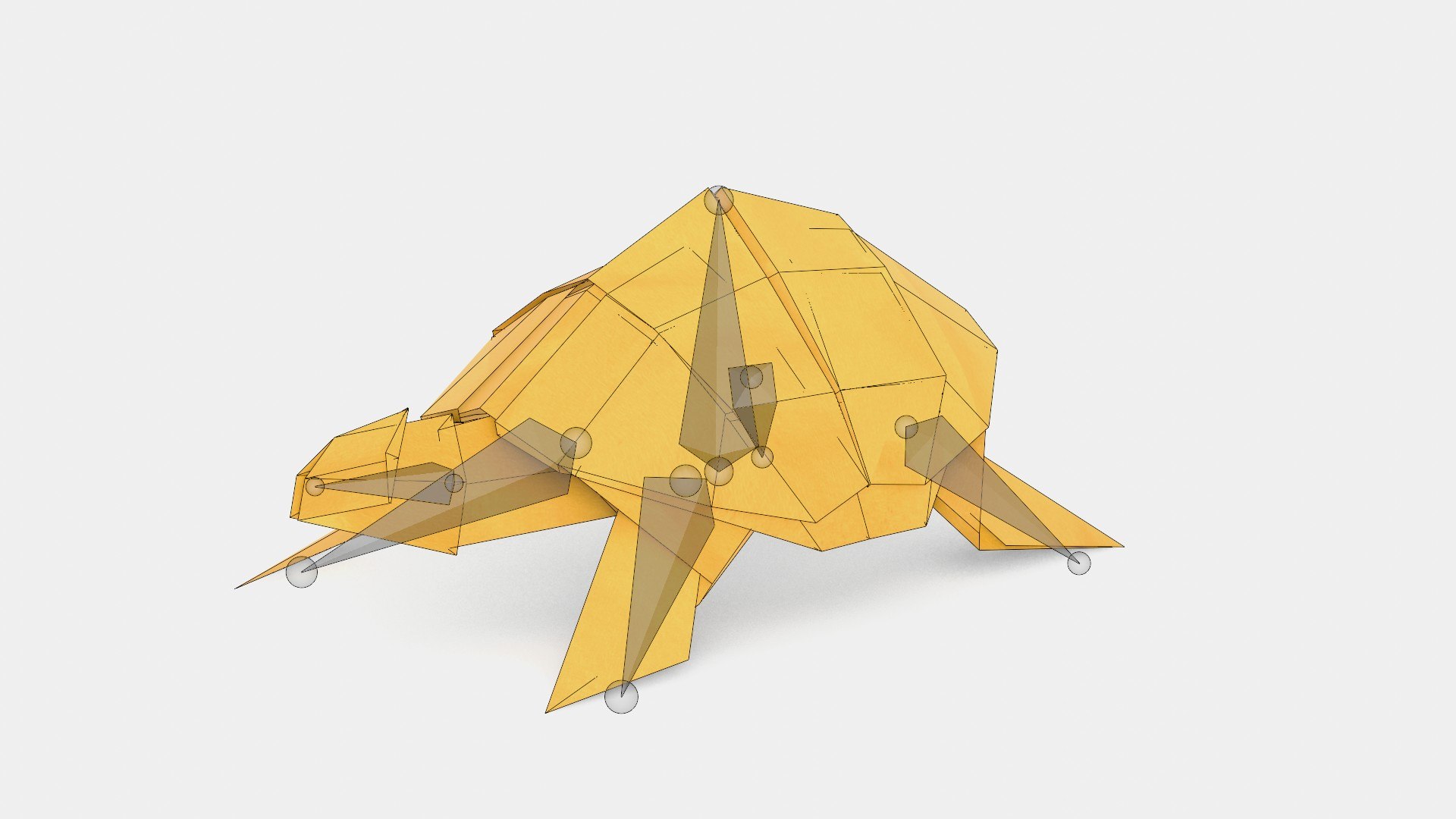 Origami Tortoise 3D Model - TurboSquid 2325049