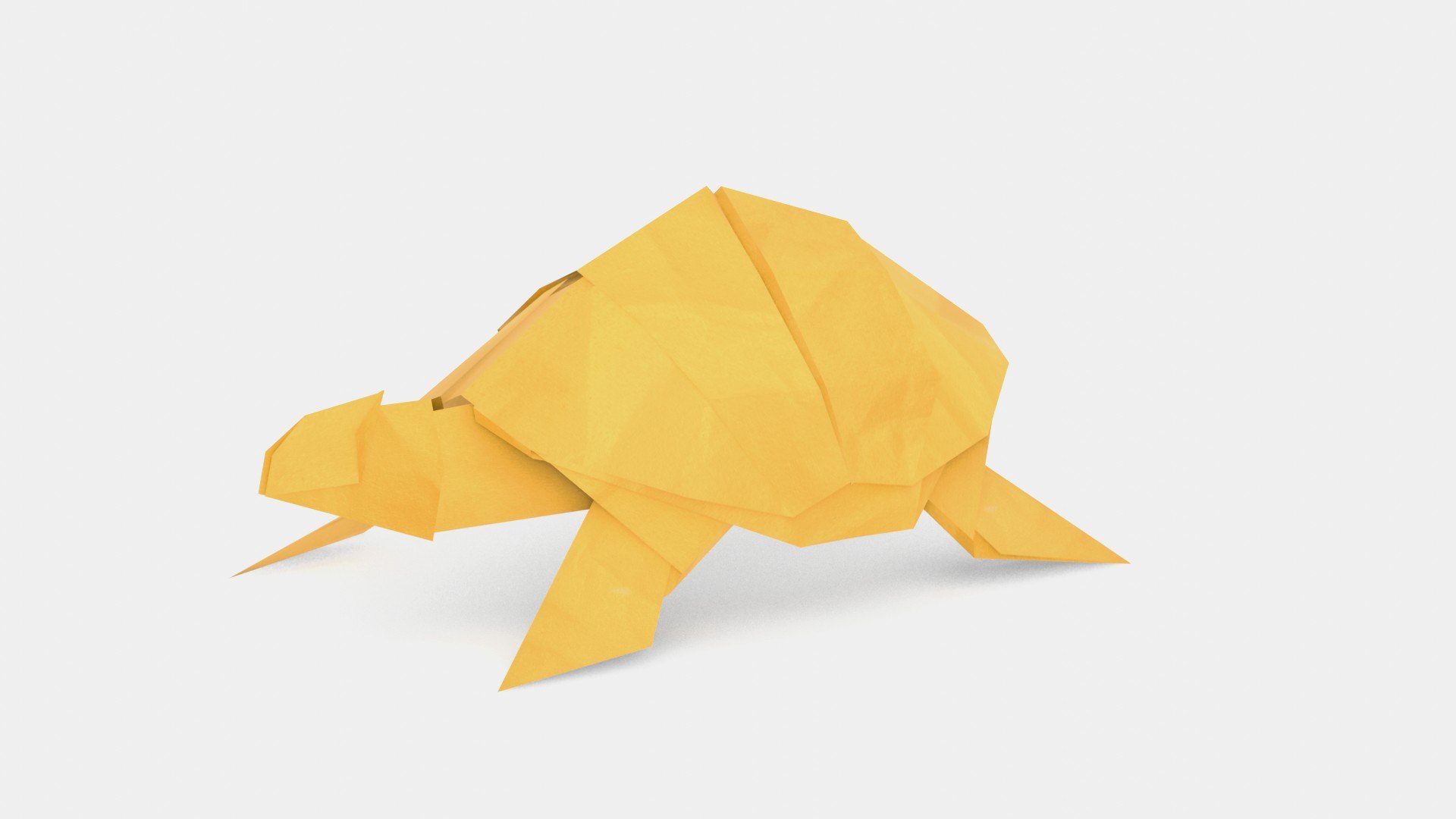 Origami Tortoise 3D Model - TurboSquid 2325049