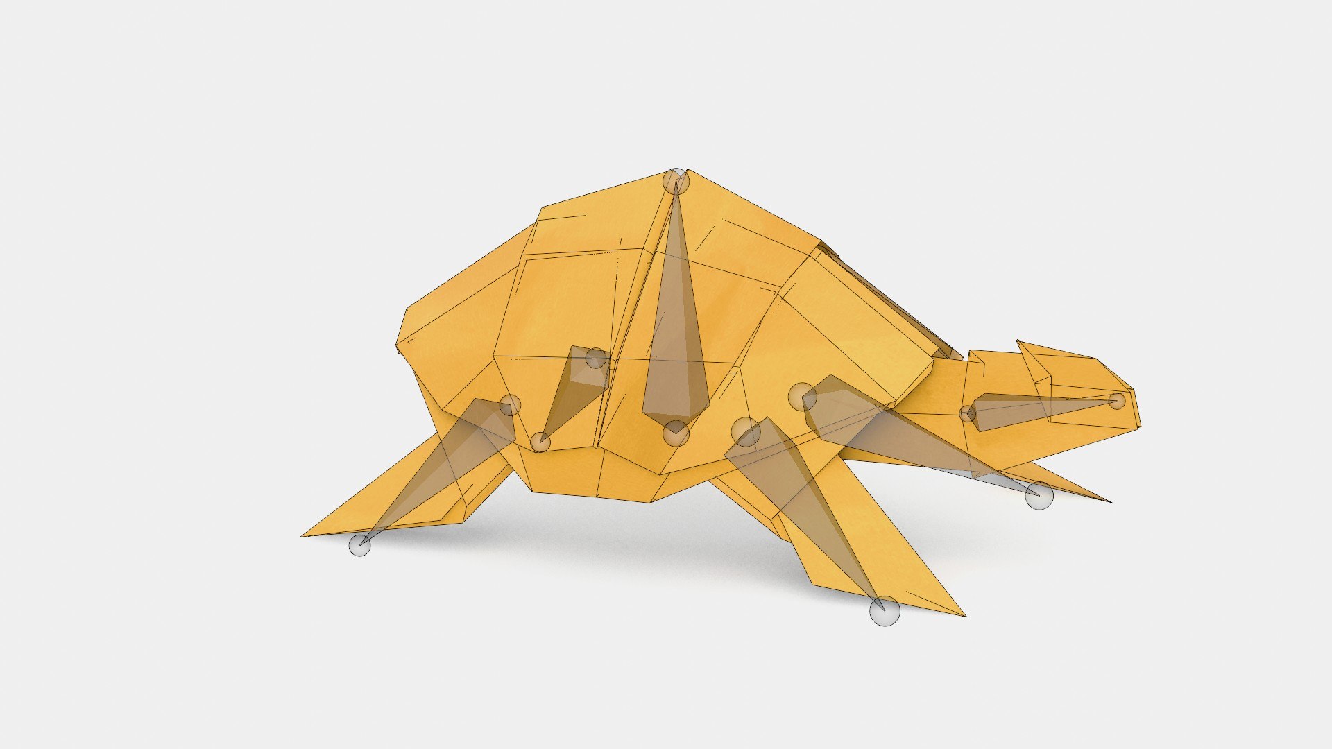 Origami Tortoise 3D Model - TurboSquid 2325049