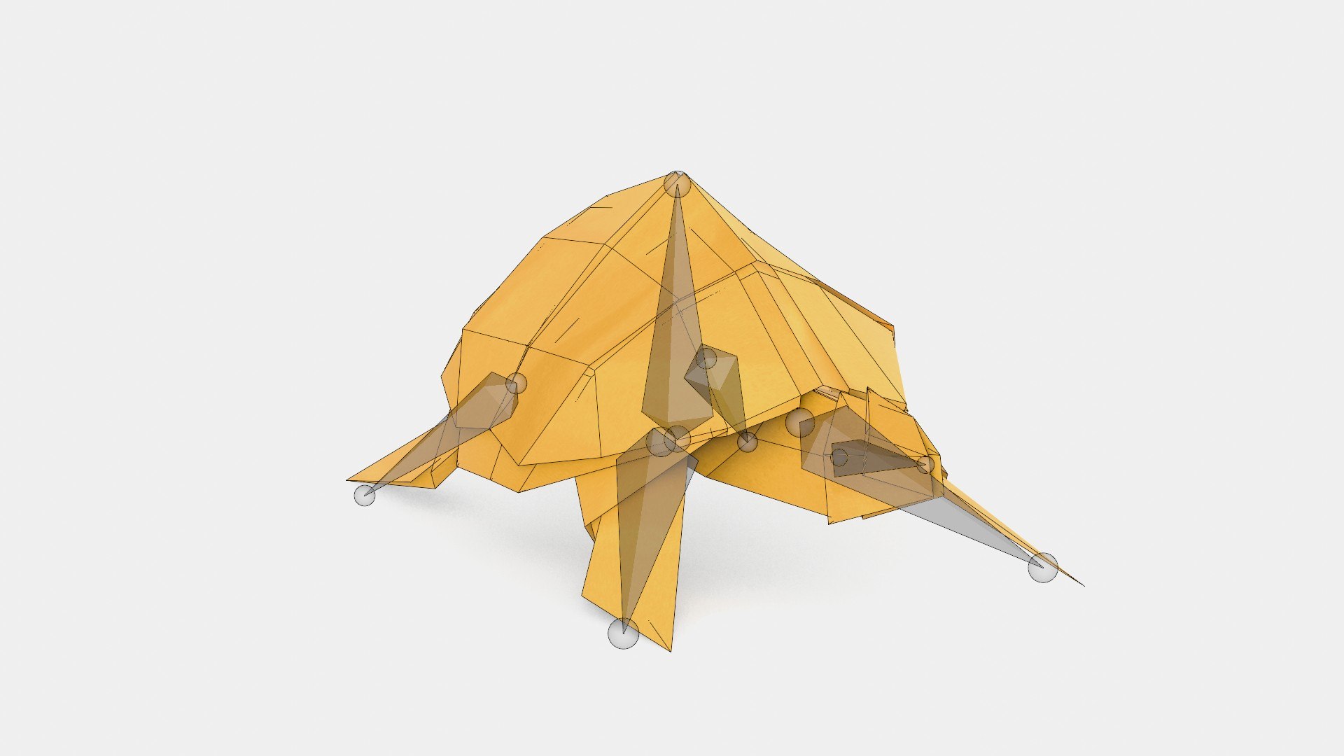 Origami Tortoise 3D Model - TurboSquid 2325049