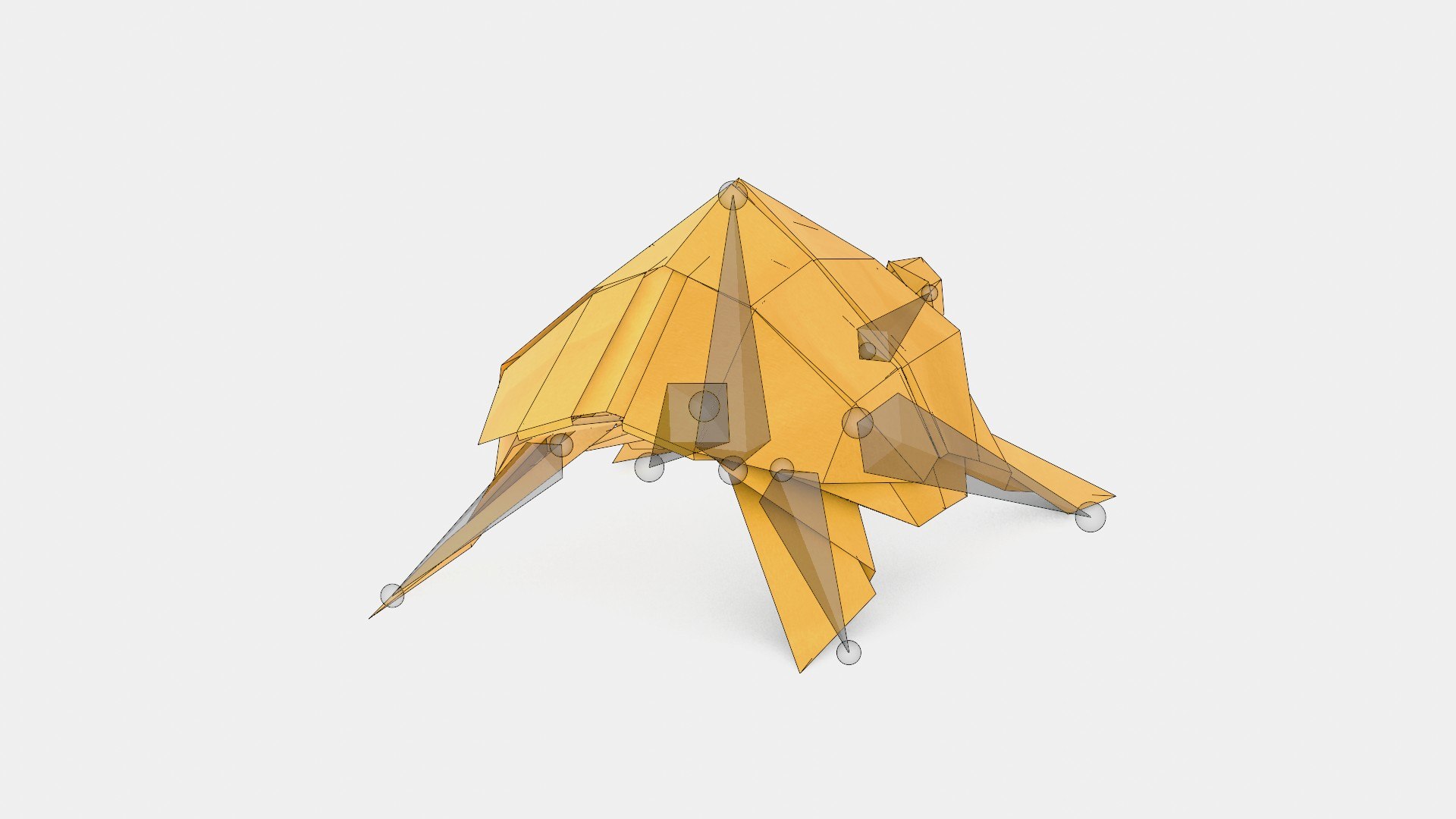 Origami Tortoise 3D Model - TurboSquid 2325049