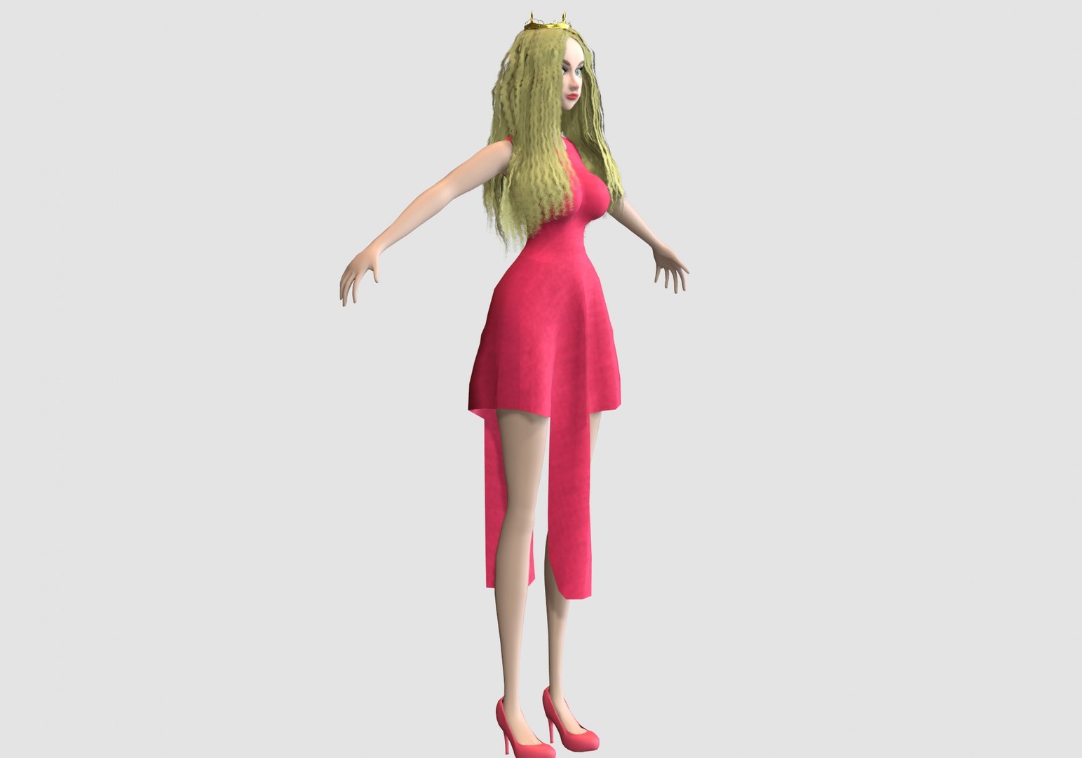 Blond Curvy Woman 3D - TurboSquid 1907762