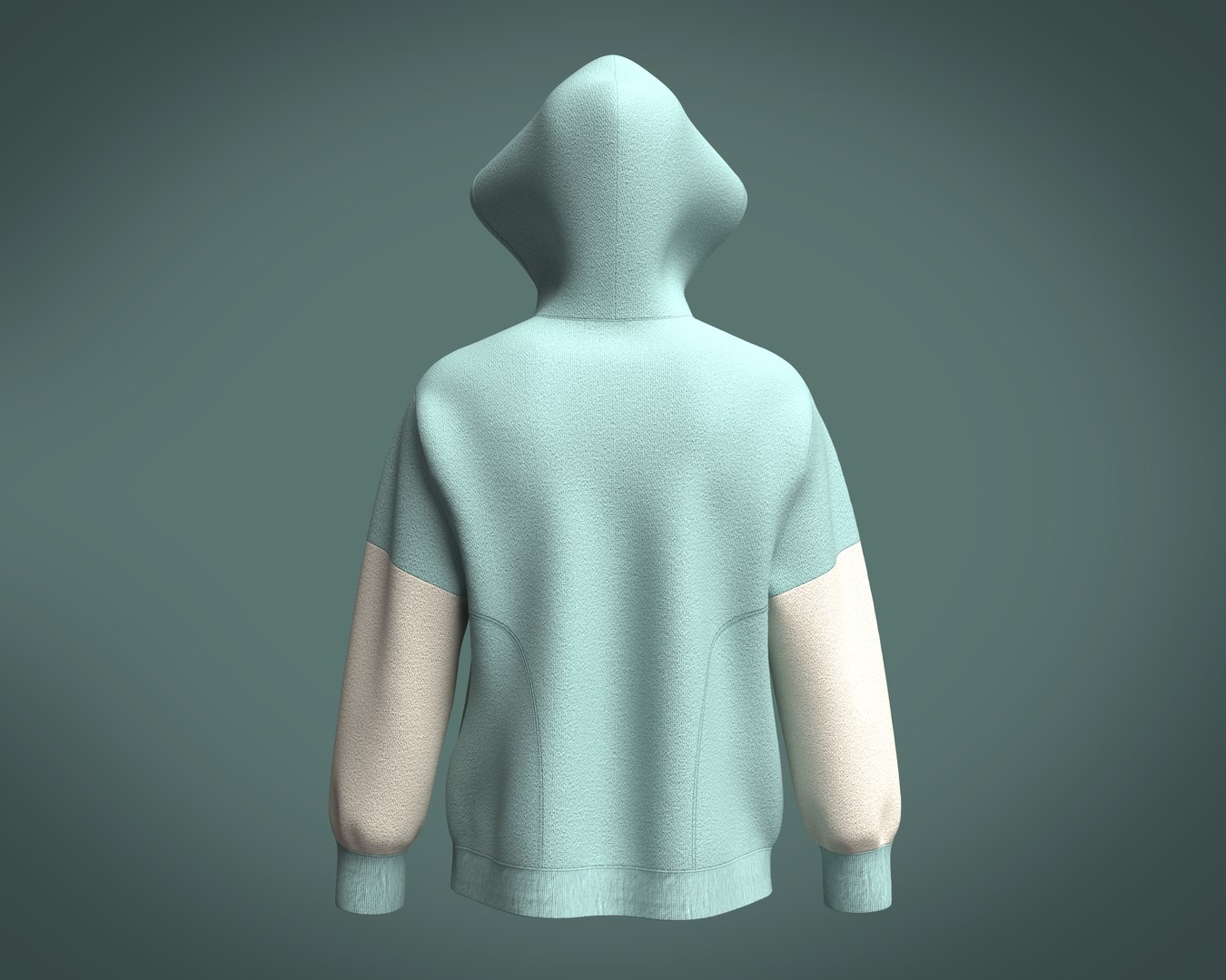 Mens Two Color Hoodie 3D Model - TurboSquid 1940607