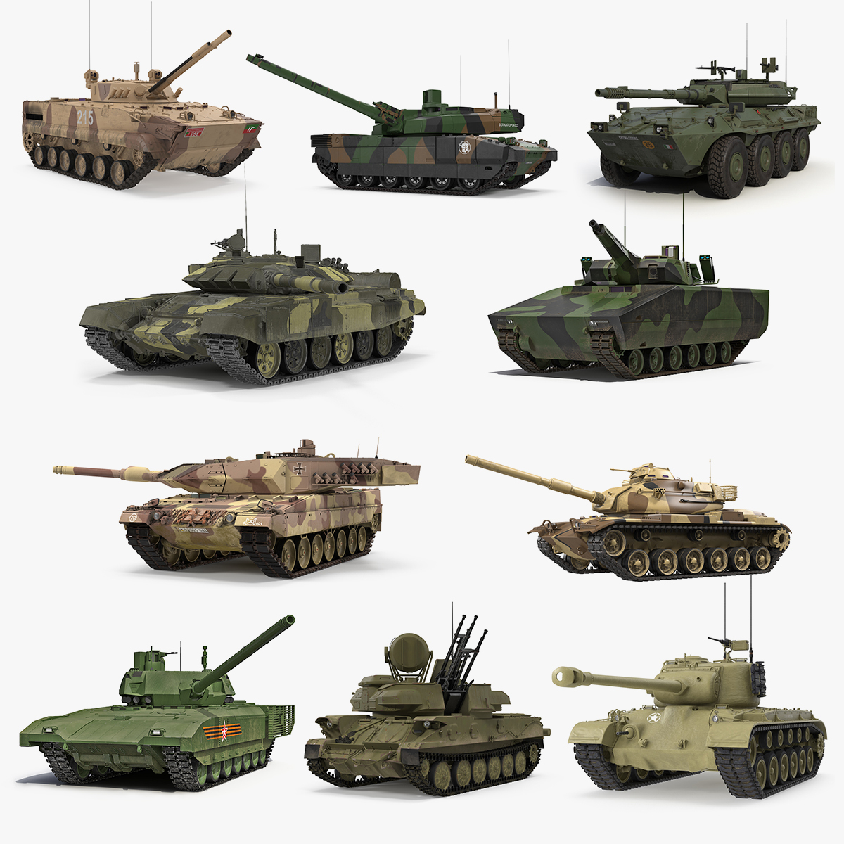 2 tanks 3D model - TurboSquid 1379606
